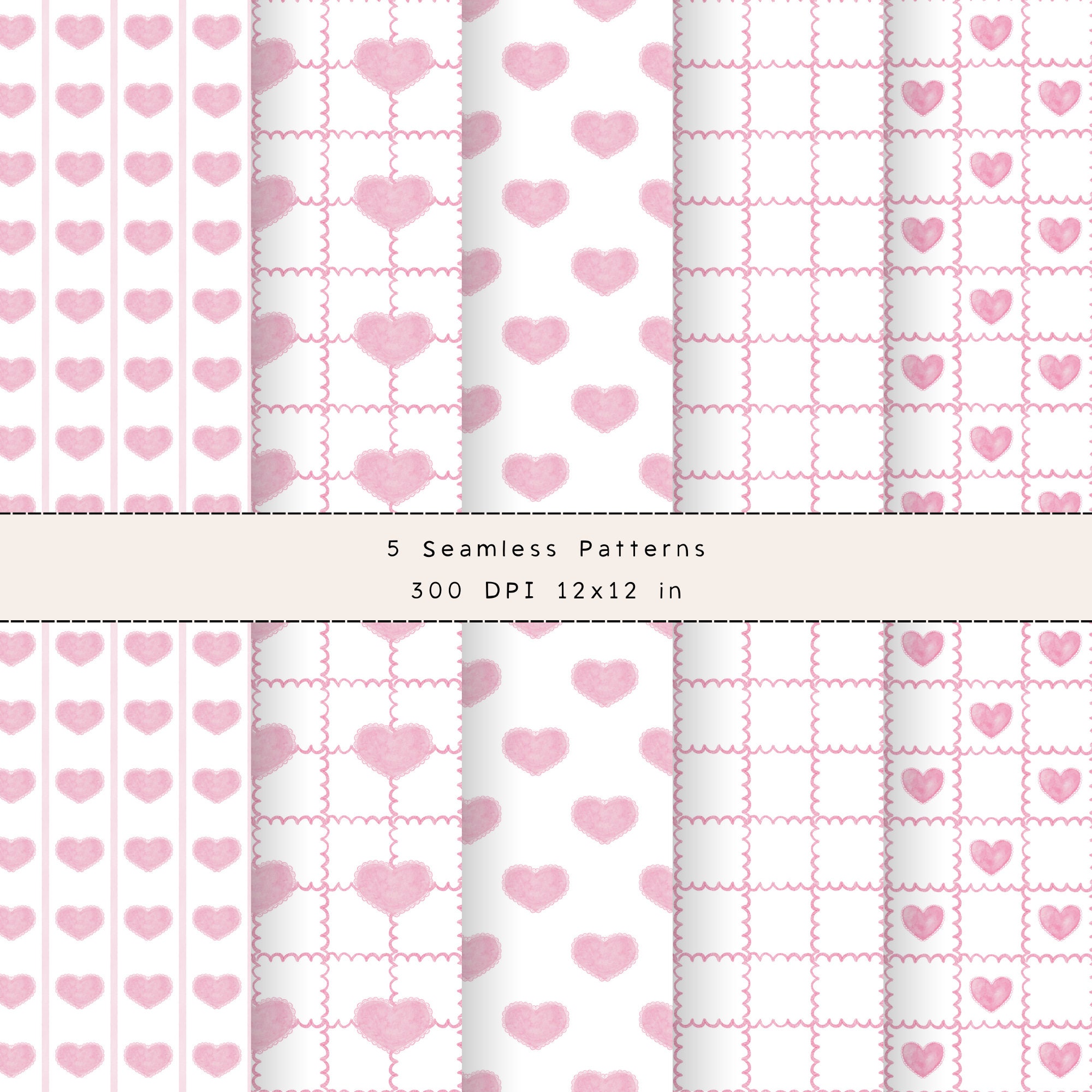 Coquette Watercolor Clipart, Pink Valentine's Day Heart Clipart ...
