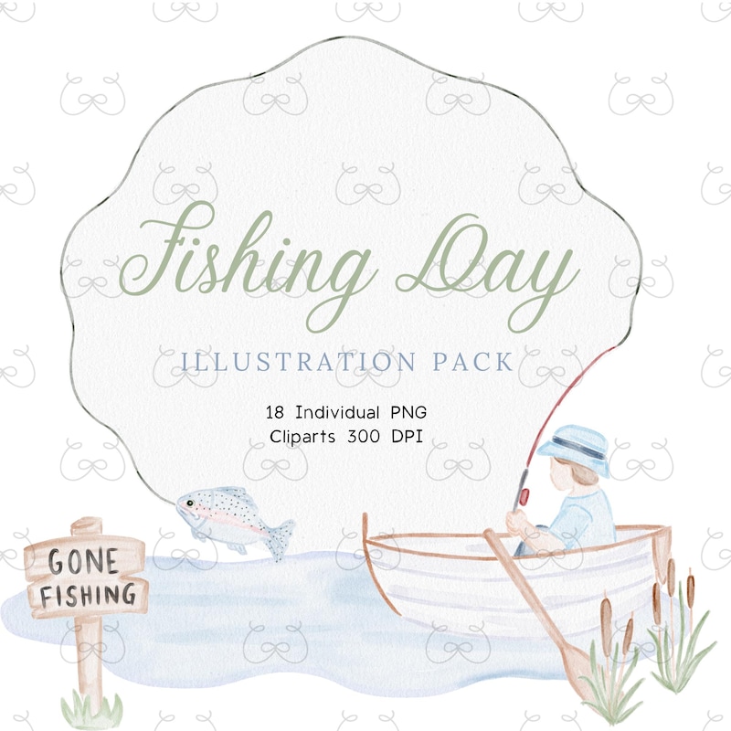 Fishing Watercolor - Etsy