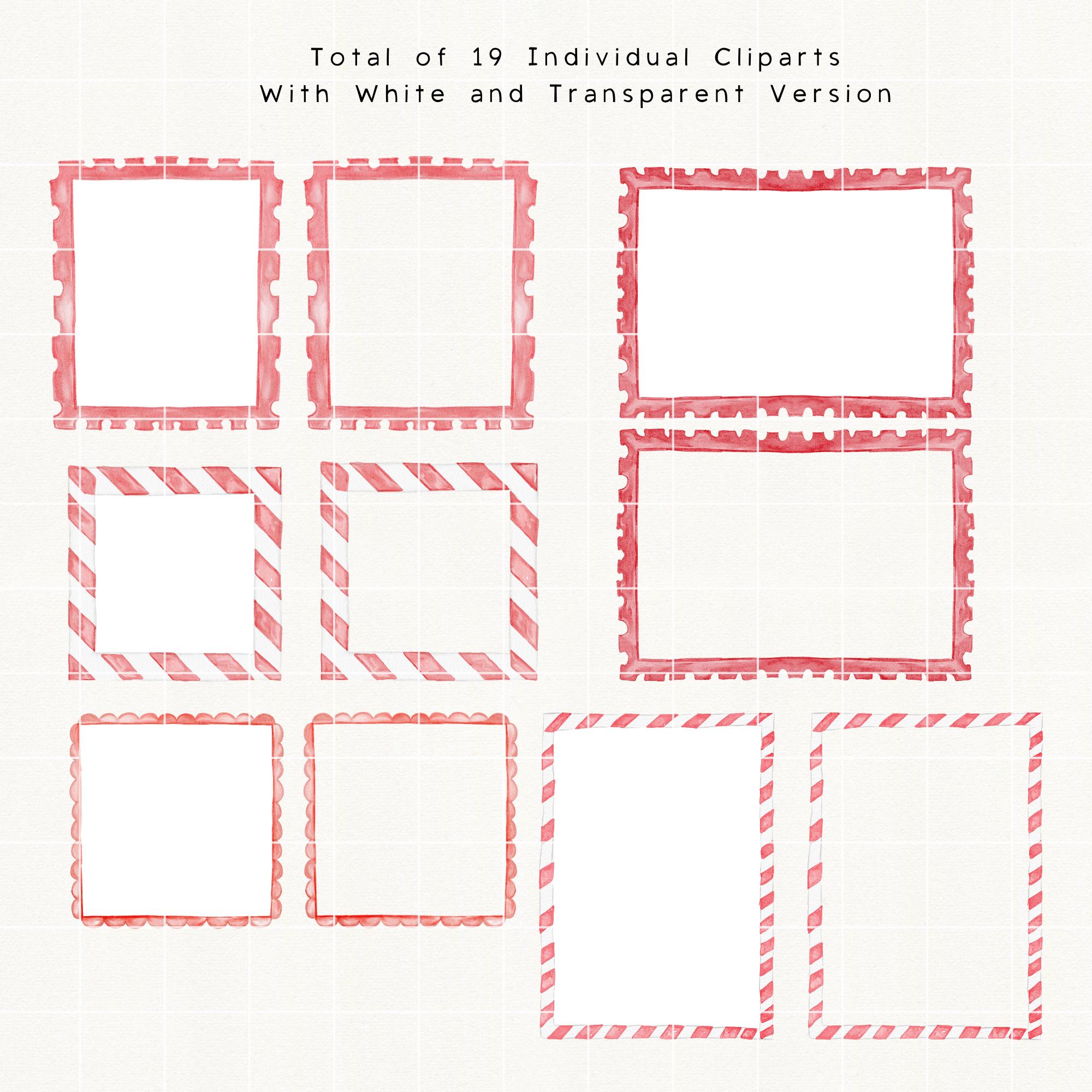 Watercolor Valentines Day Frames, Valentines Postcard Clipart ...