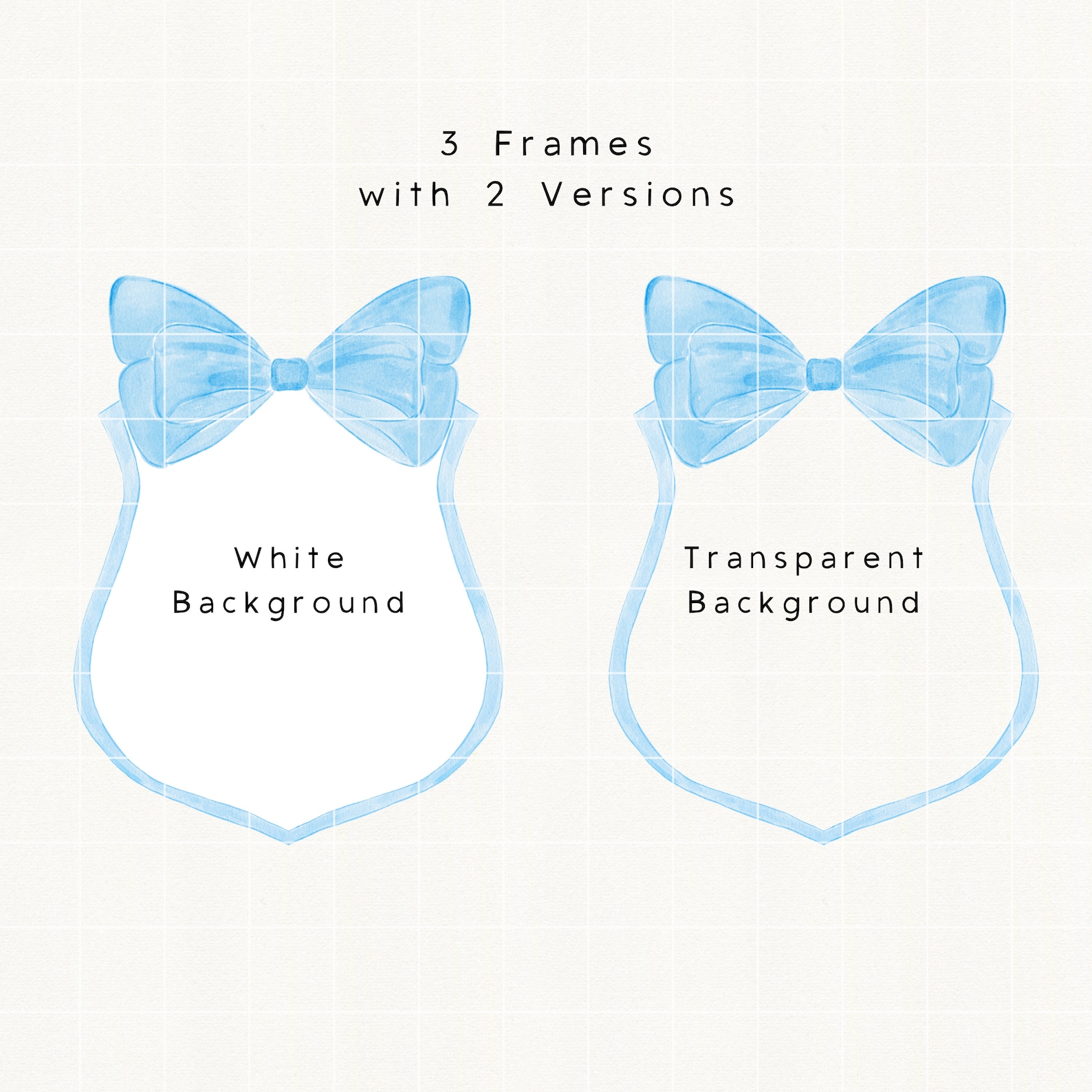 Big Blue Bow Crest, Blue Watercolor Crest, Boy Baby Shower Crest, Blue ...