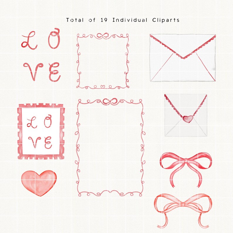 Watercolor Valentines Day Frames, Valentines Postcard Clipart ...