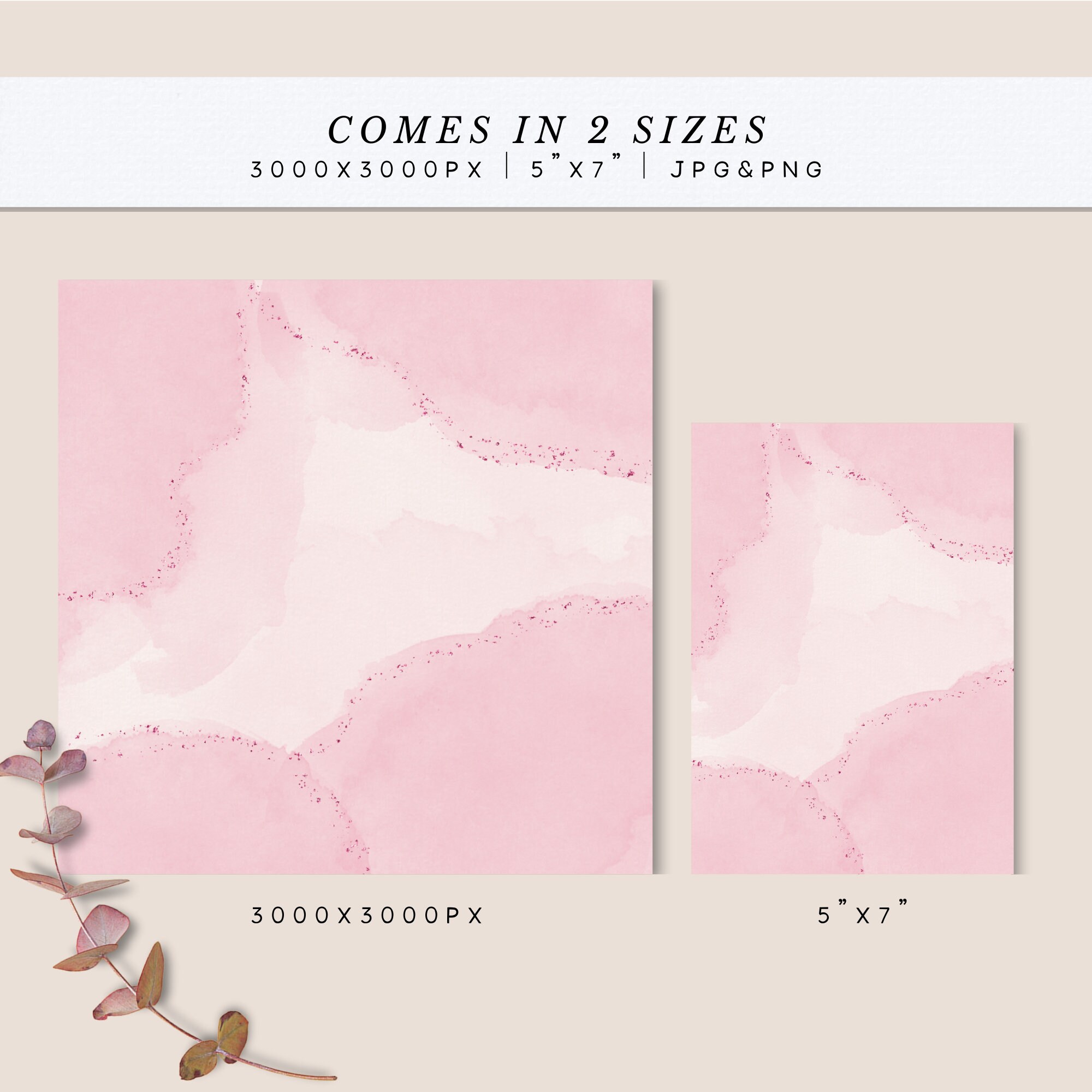 Pink Watercolor Digital Background | Pink With Glitters Watercolor ...