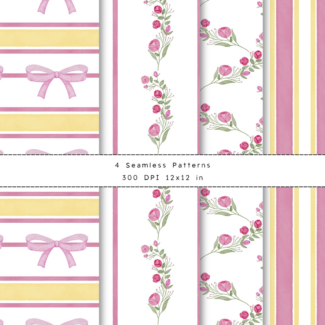 Princess Aurora Watercolor Crest, Pink Bow Floral Crest Clipart ...