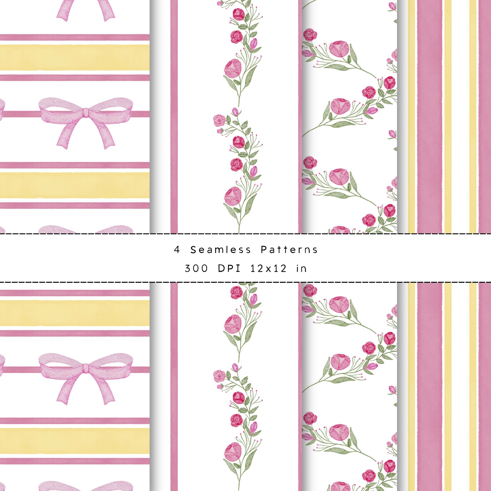 Princess Aurora Watercolor Crest, Pink Bow Floral Crest Clipart ...