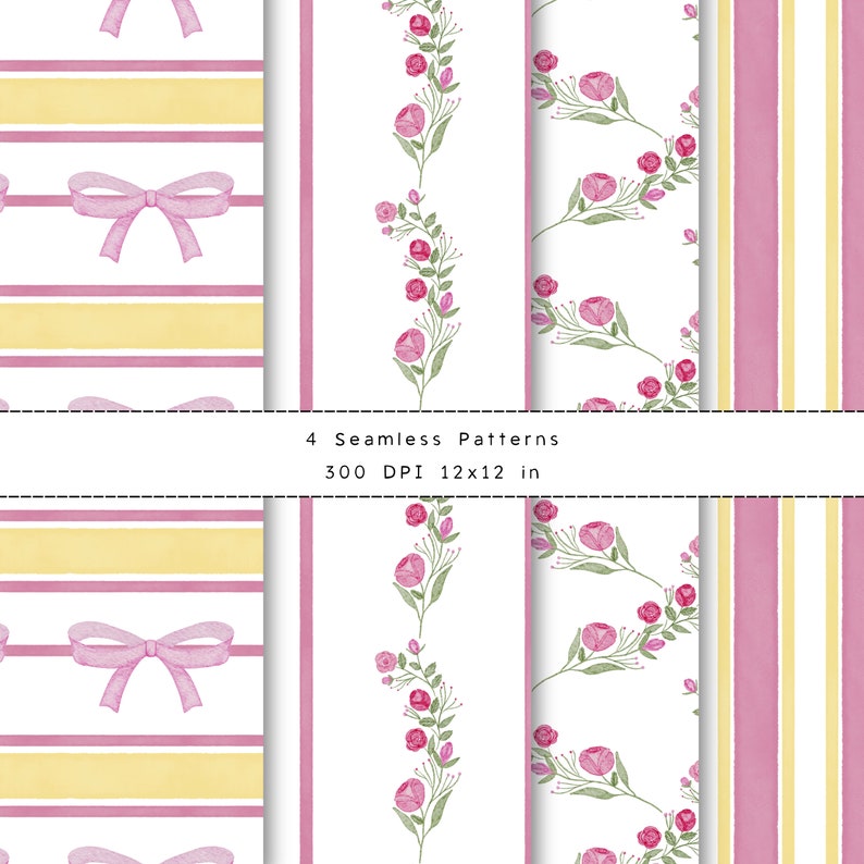 Princess Aurora Watercolor Crest, Pink Bow Floral Crest Clipart ...