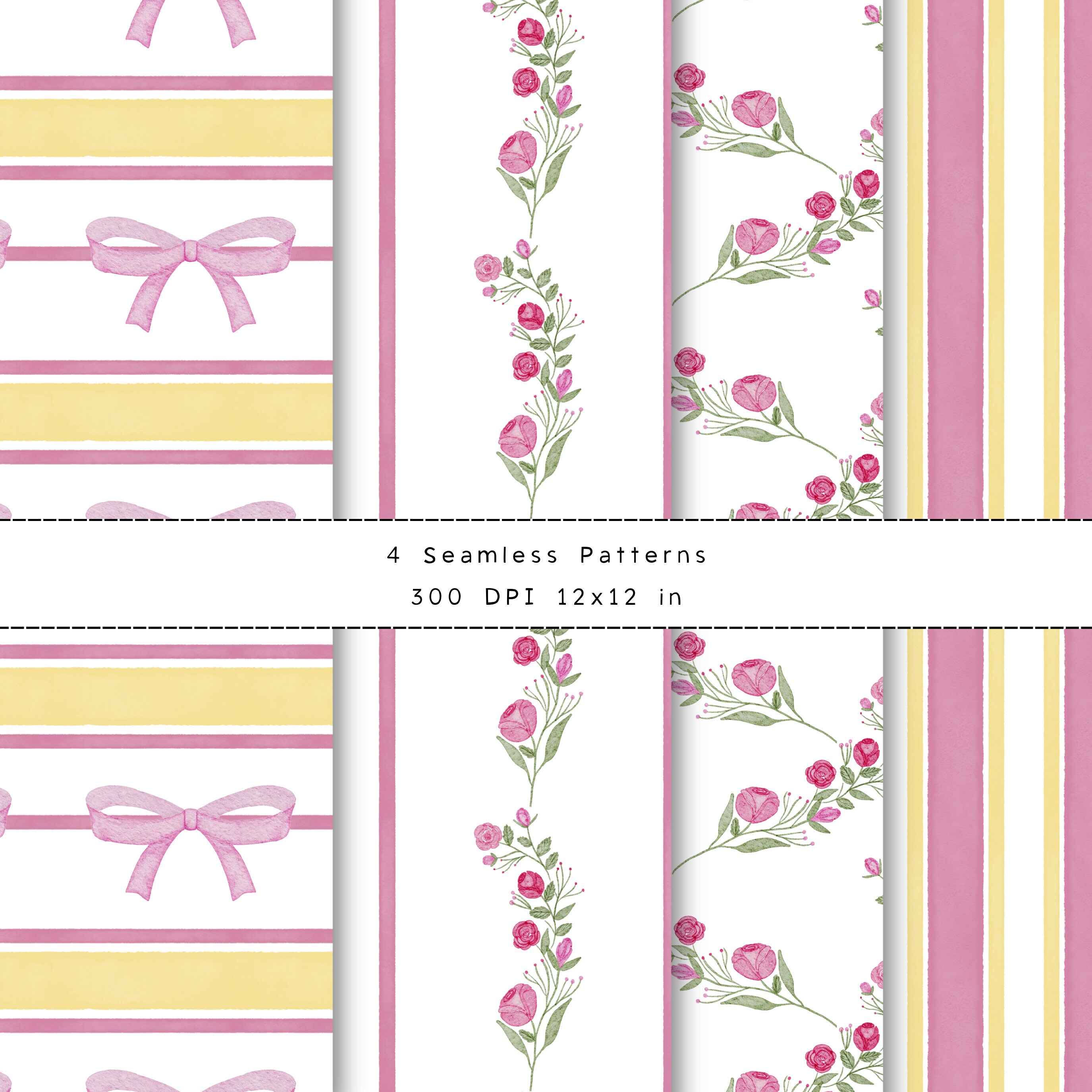 Princess Aurora Watercolor Crest, Pink Bow Floral Crest Clipart ...