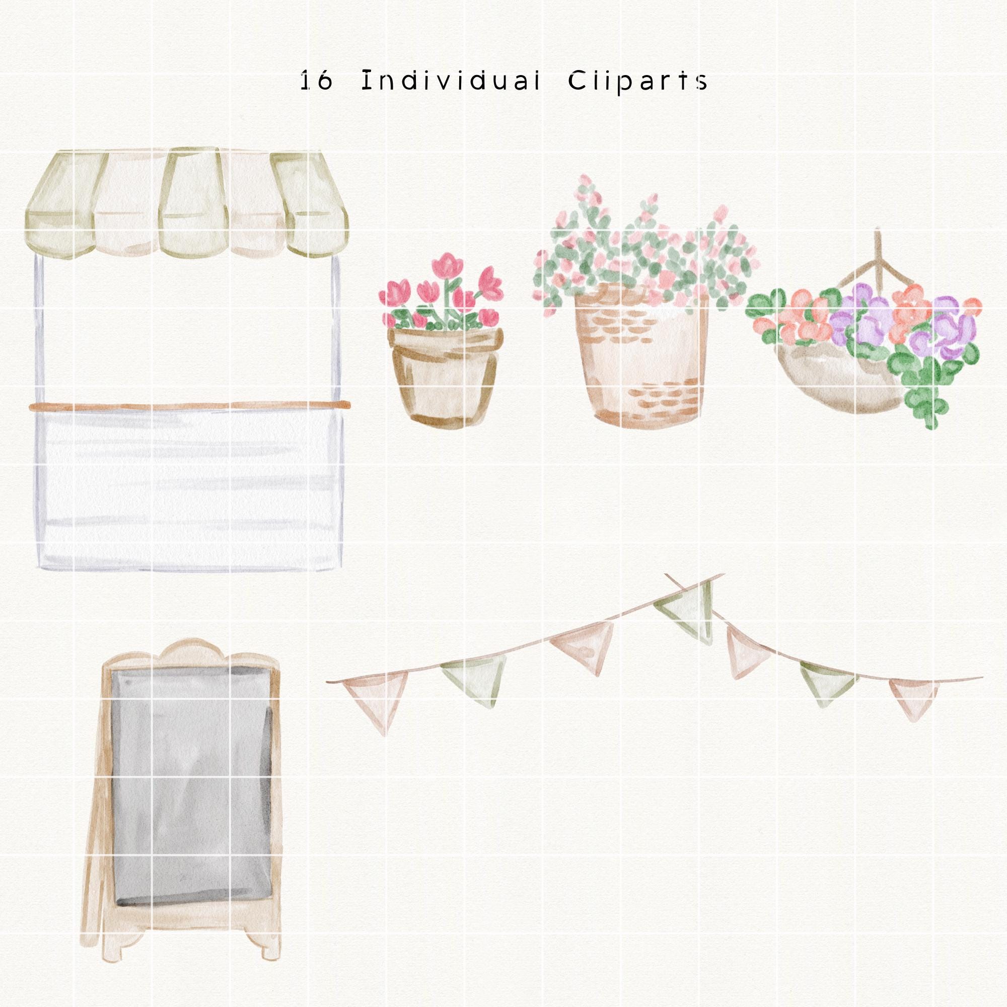 Farmers Market Baby Shower Watercolor Illustration Pack, Locally Grown ...