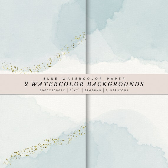 Light Blue Watercolor Background Blue Watercolor Digital - Etsy