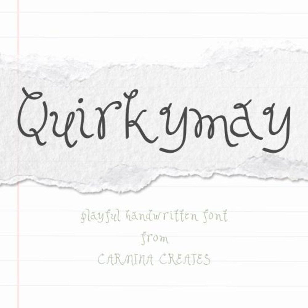 Whimsical Handwritten Font, Quirky Handwriting, Script Calligraphy ...