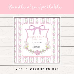Pink Bow Watercolor Crest, Preppy Bow Crest Clipart, Preppy ...