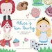 Alice in Wonderland Watercolor Clipart Tea Party Clipart Fairytale ...