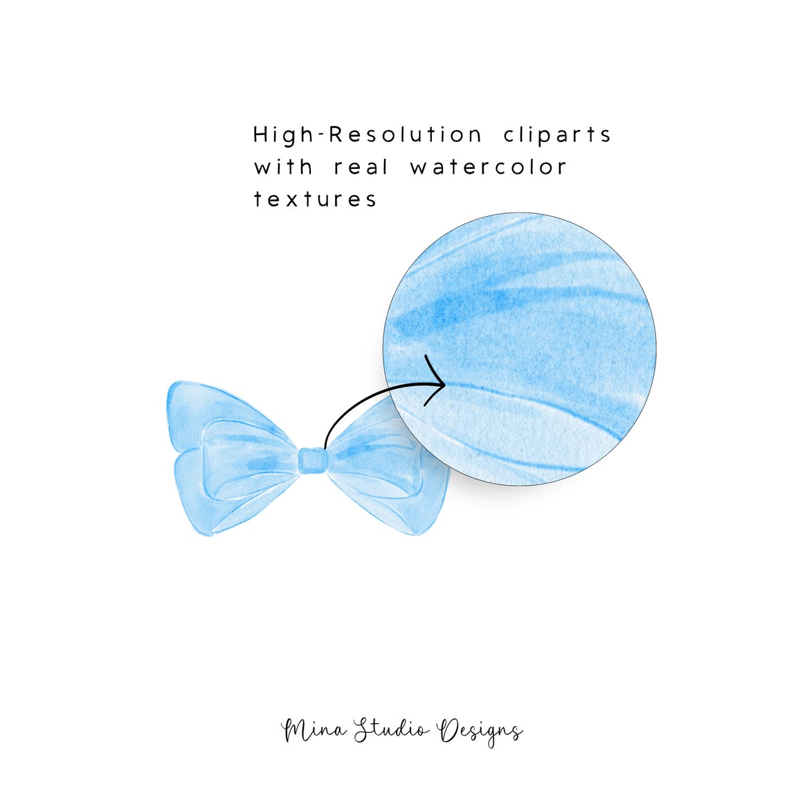 Big Blue Bow Crest, Blue Watercolor Crest, Boy Baby Shower Crest, Blue ...