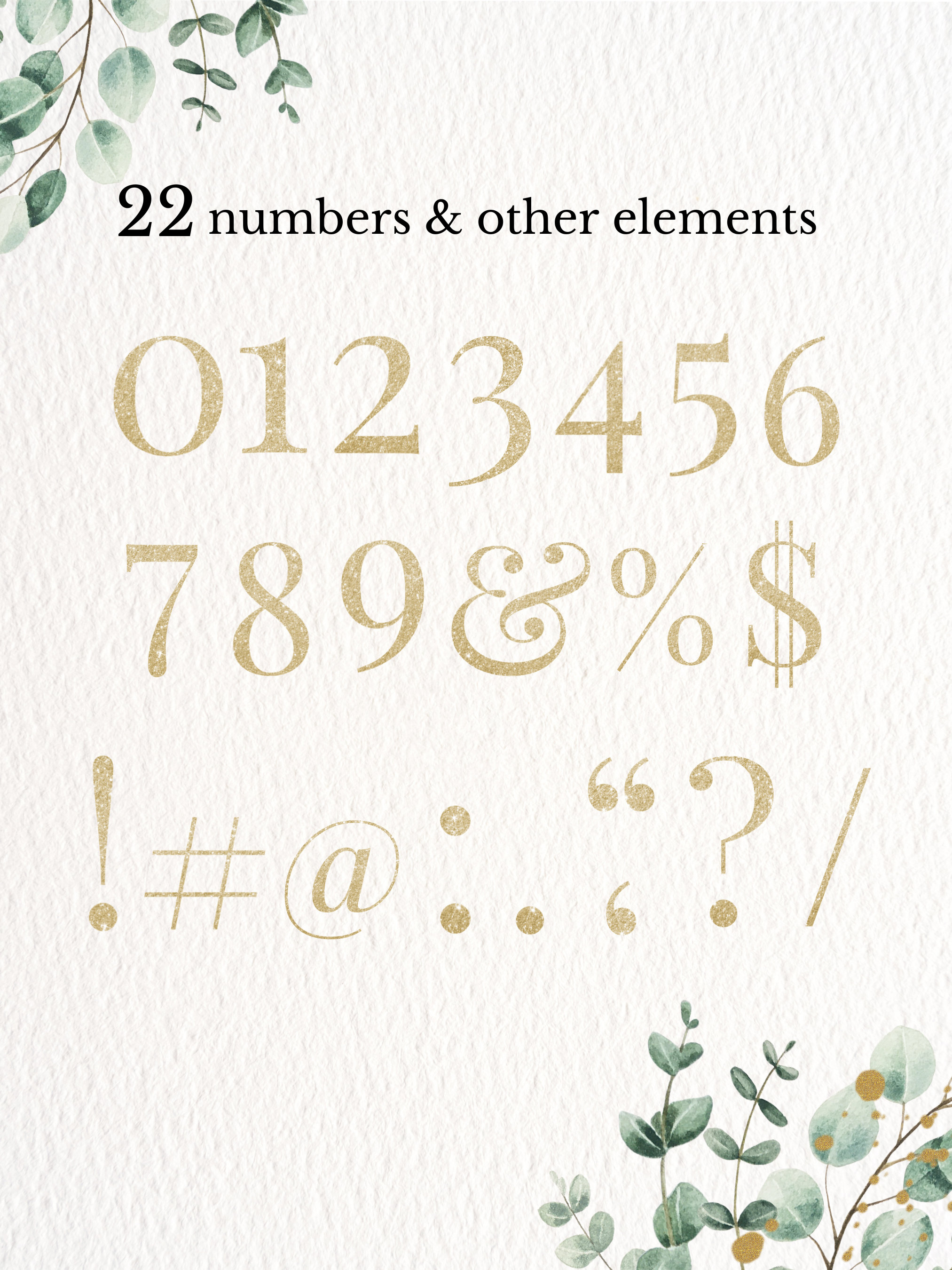 Gold Alphabet Clipart, Gold Glitter Letters PNG, Gold Numbers Cliparts ...