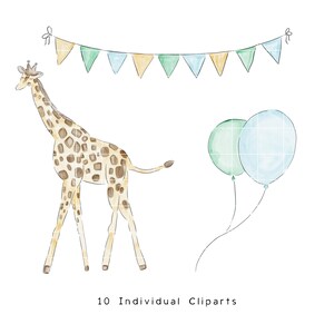 Two Wild Birthday Clipart, Jungle Watercolor Clipart Bundle, Boy ...