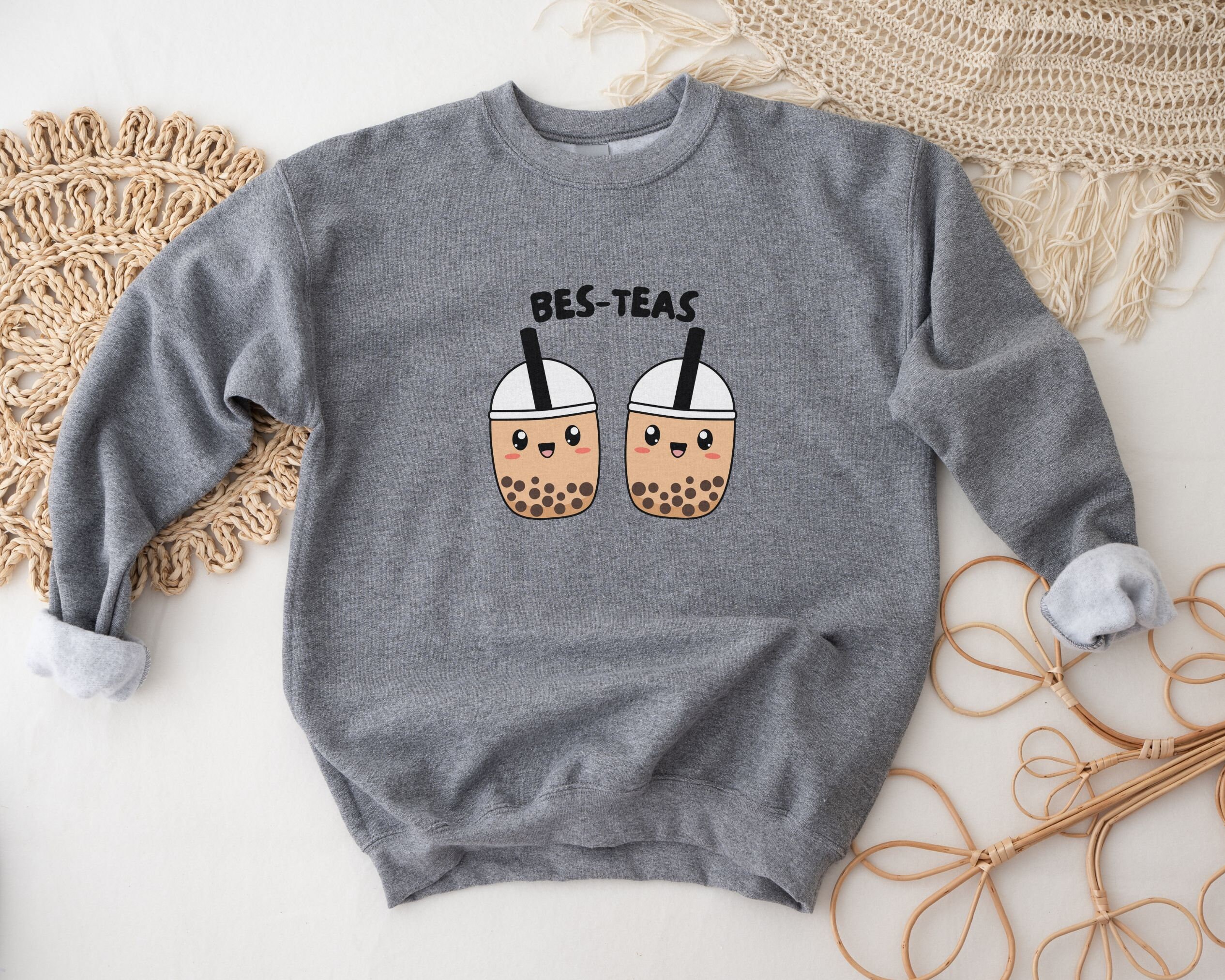 Boba Tea Sweatshirt Besteas Bubble Tea Sweater Boba Milk - Etsy