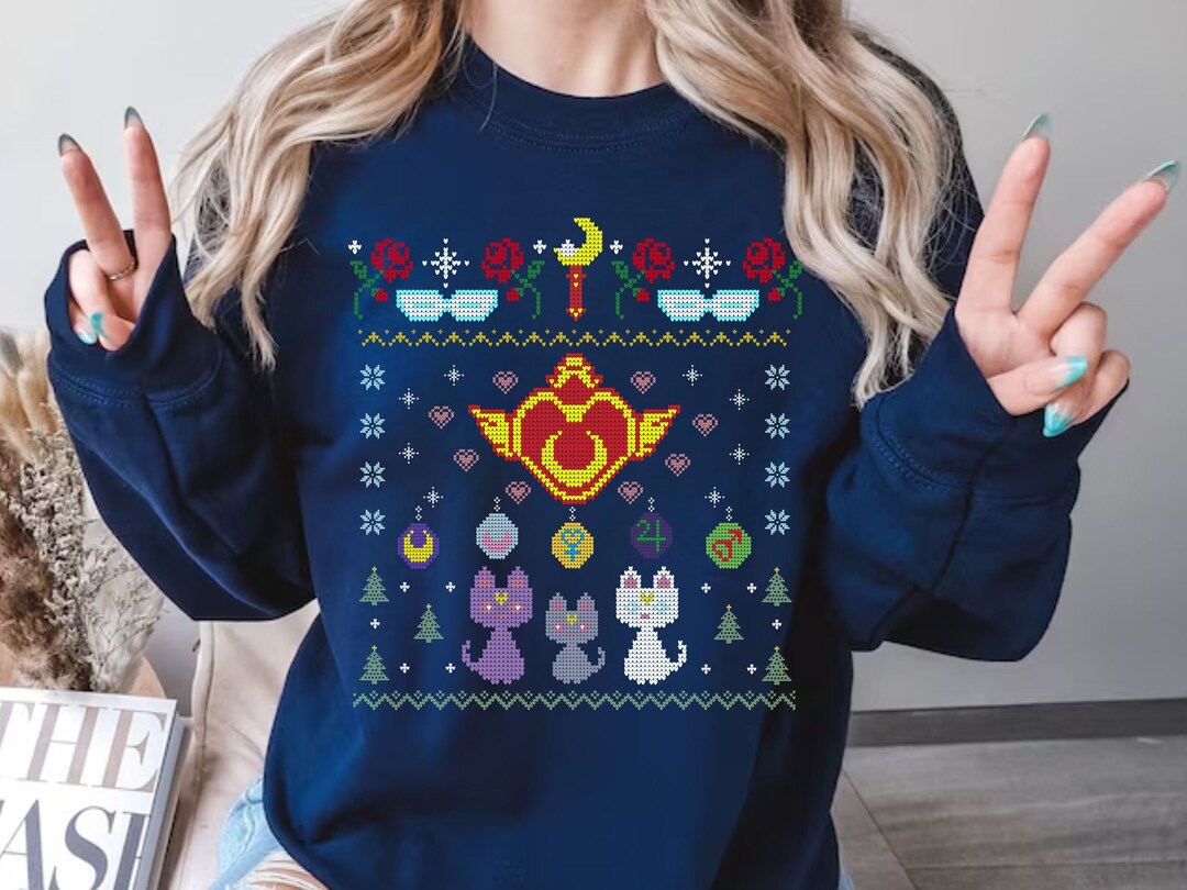 Sailor Moon Sweater, Anime Christmas Sweatshirt, Sailor Moon Gift ...