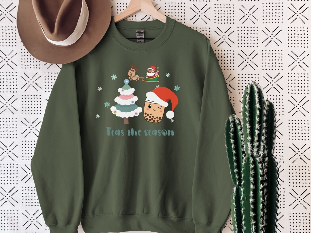 Boba Christmas Bubble Tea Christmas Boba Christmas Shirt - Etsy