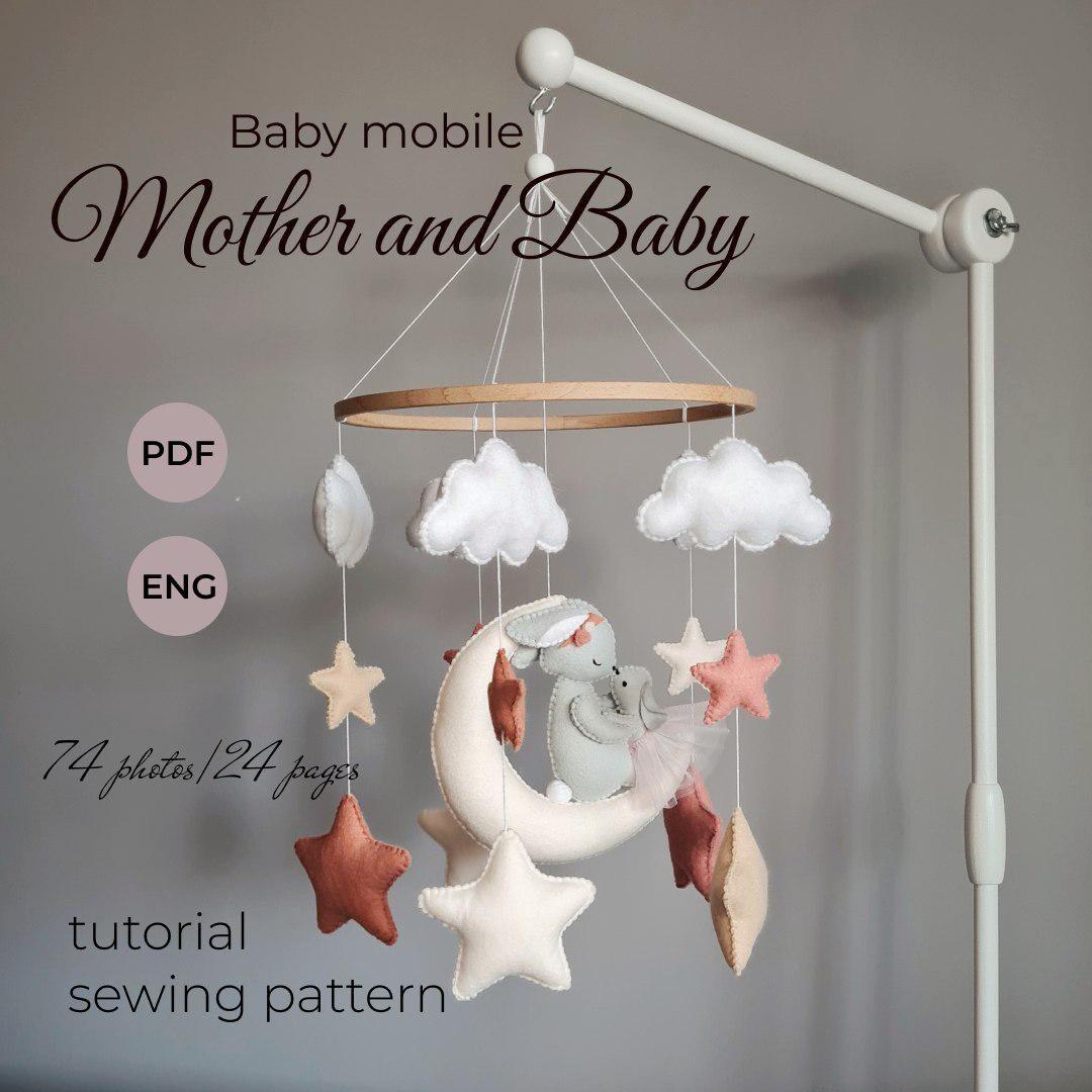PDF Pattern Bunnies Baby Mobile, Tutorial Sewing, Do It Youself - Etsy