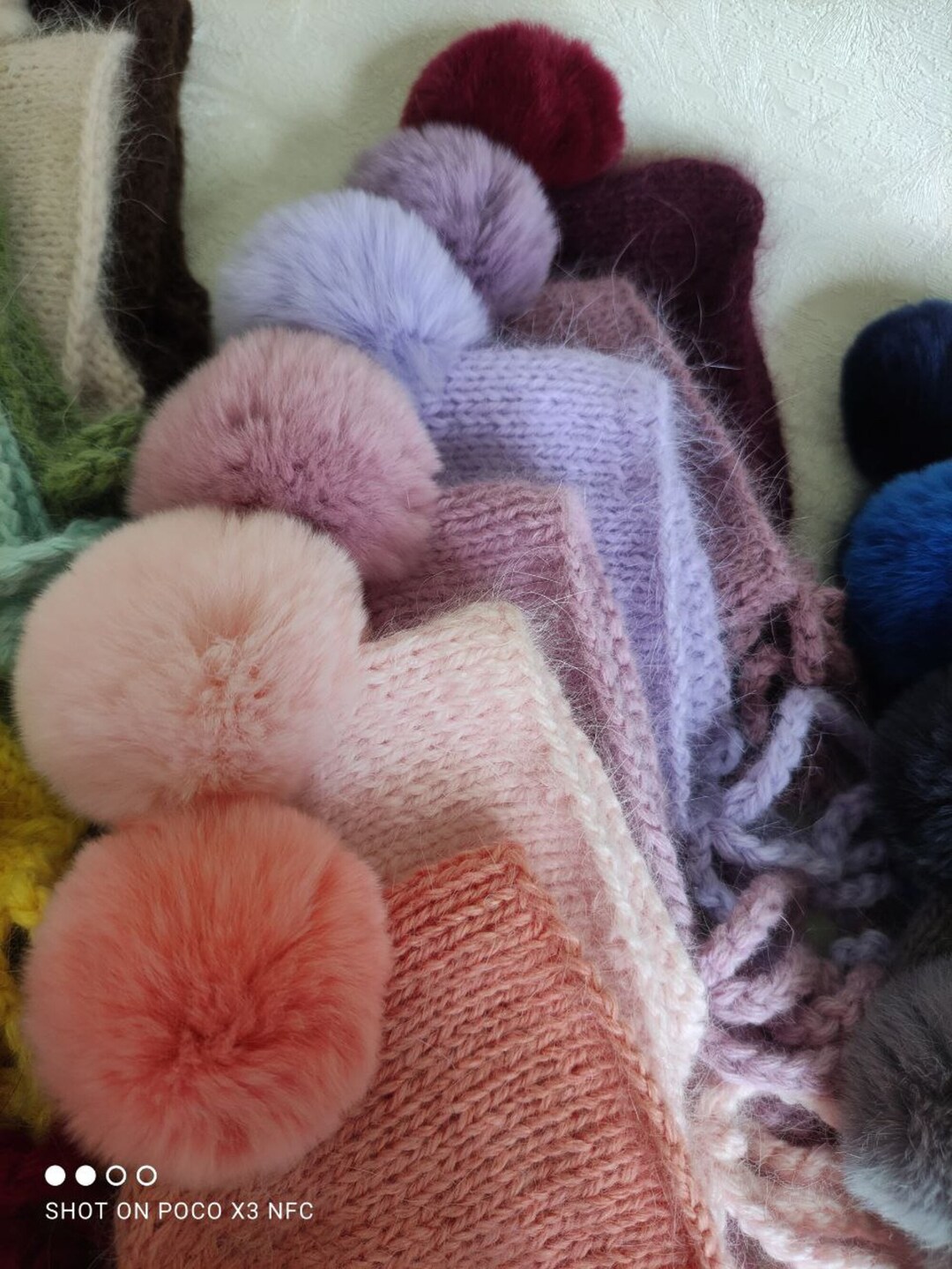 Angora Cap for Newborn Photo Shoot, Bonnet a Pompom Photo Shoot, Hat ...