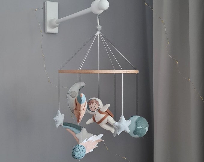 Little Space Baby Mobile, Crib Mobile, Nursery Decor With Astronaut ...