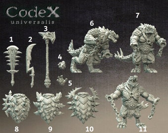 Saurus Warrior Miniature - Etsy