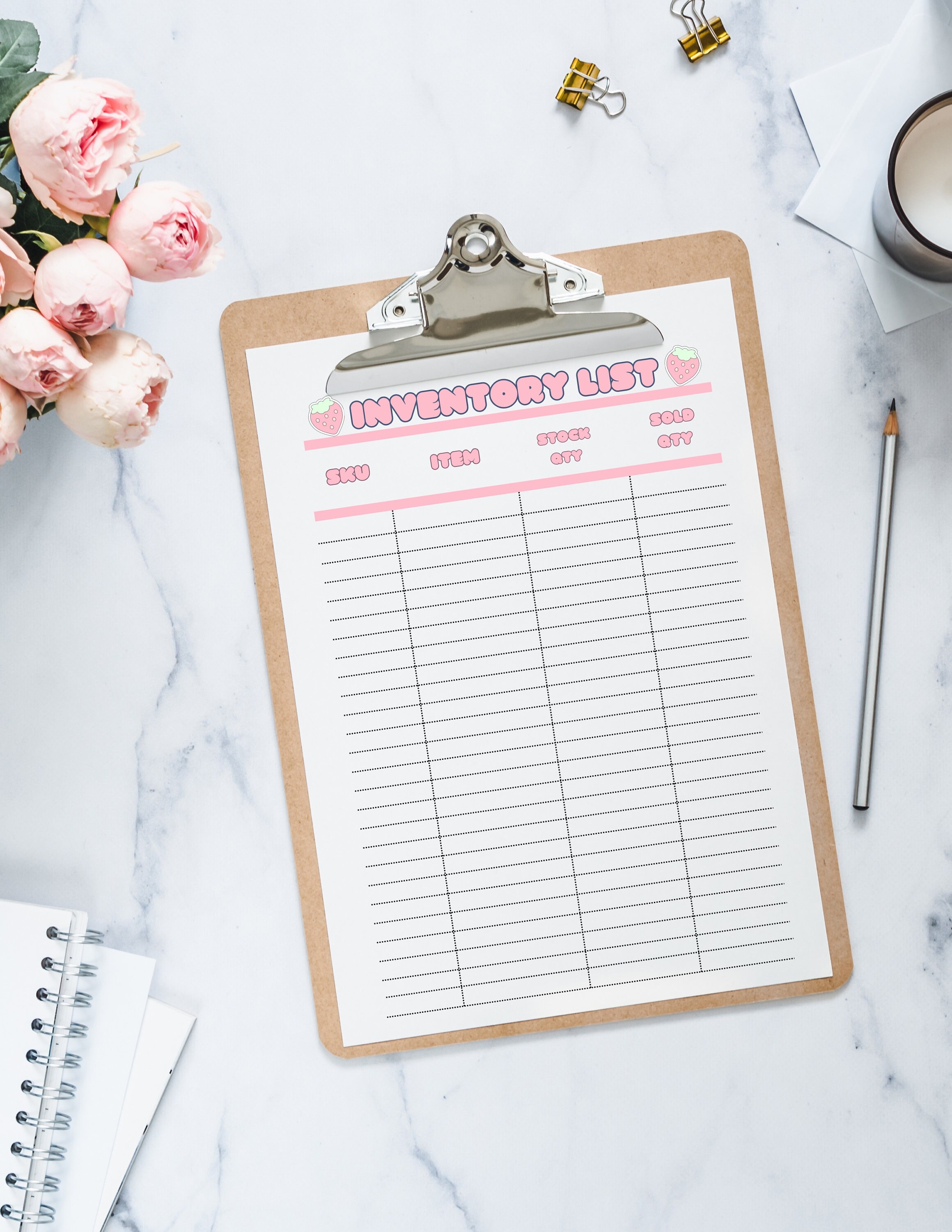 Inventory Management Form, Pop up Inventory Sheet, Small Business ...