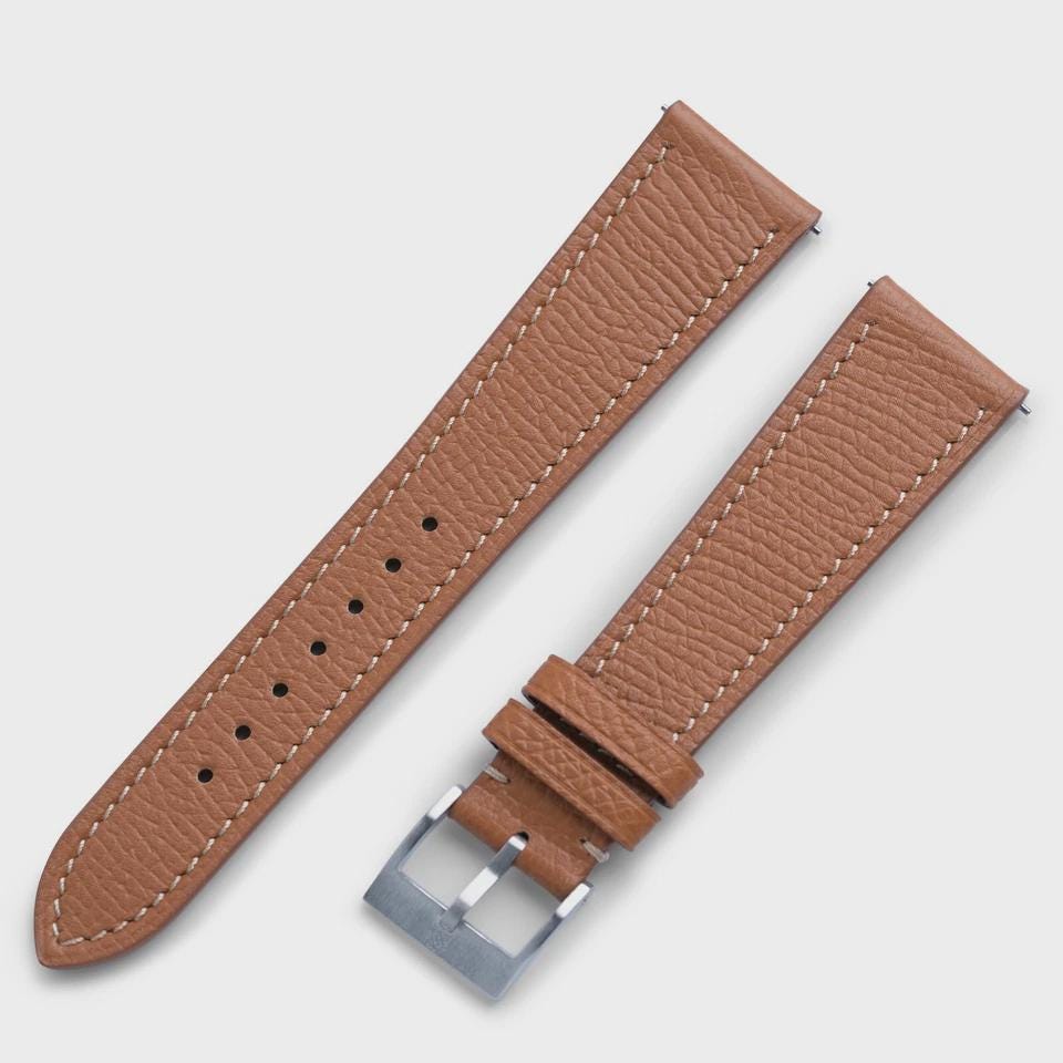 Epsom Leather Watch Strap - Handmade With Zermatt Leather Lining ...