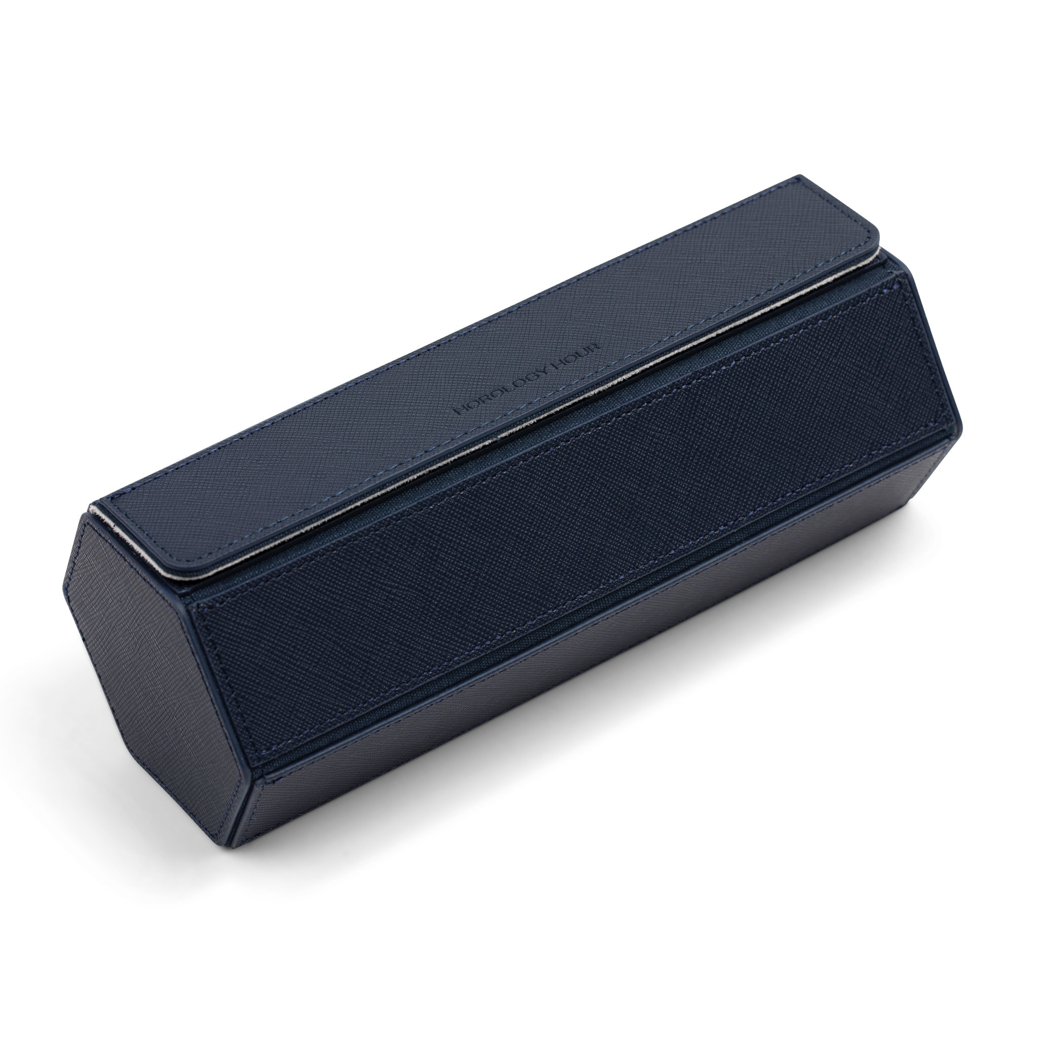 Leather Hexagon Watch Roll - Full Grain Saffiano Leather Watch Case ...