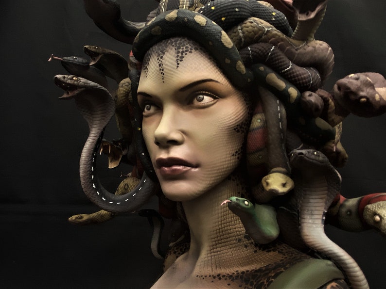 Gorgon Bust 1:2 Scale Art Statue (one-off) ゴルゴン完成品 - Etsy