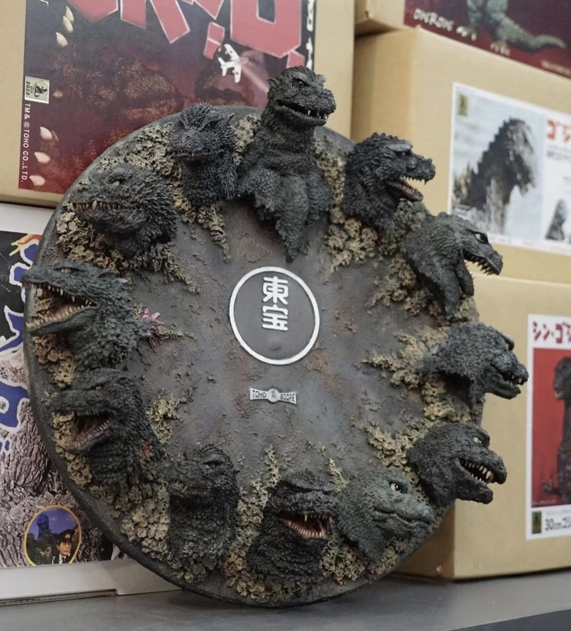 Godzilla Clock Wall Hanger Resin Model Kit Kaibutsu-ya Ryu Oyama 怪物屋 ...