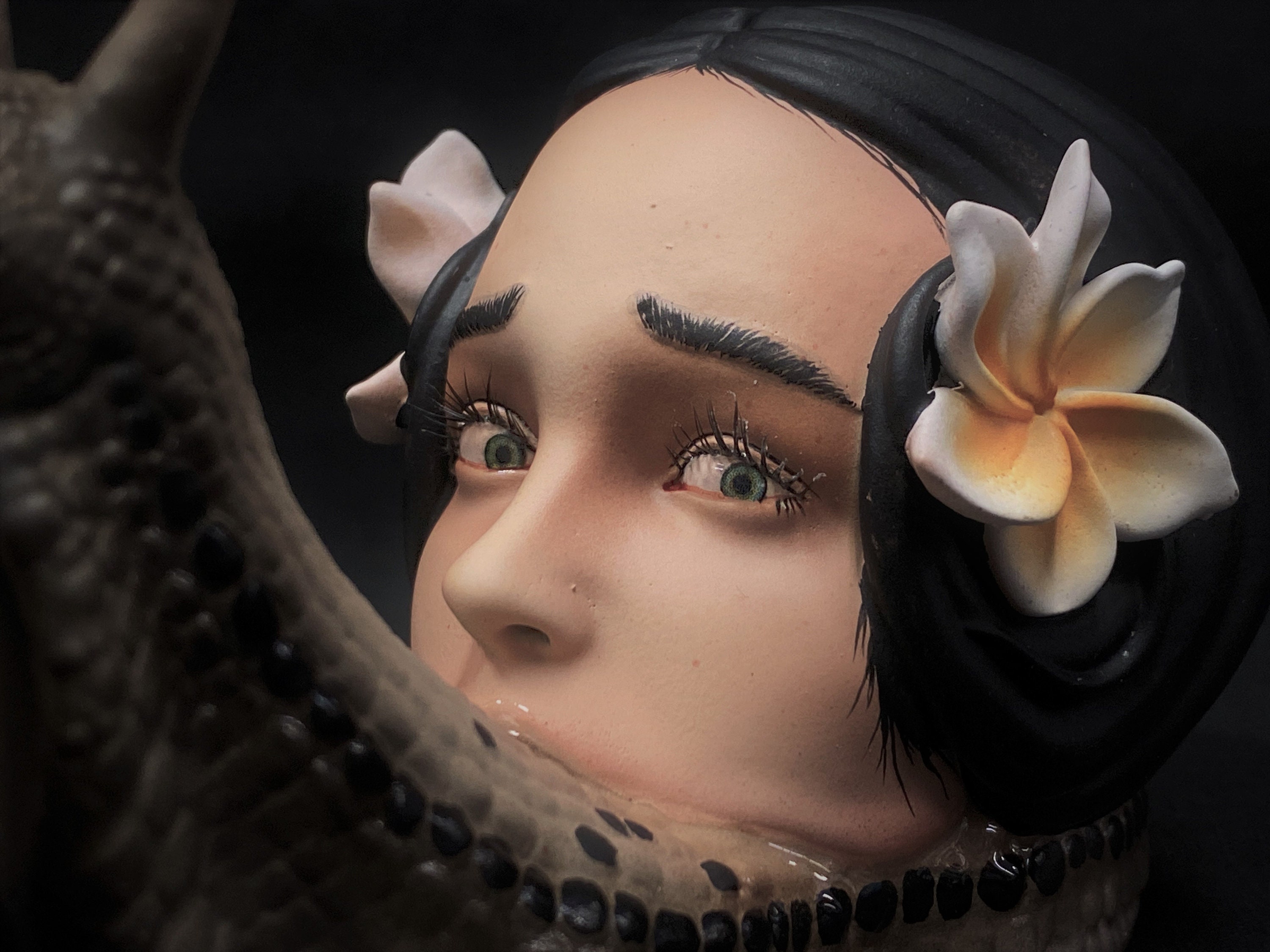 Junji Ito Collection - Slug Girl One-off Art Statue 伊藤潤二 : なめくじ少女 完成品 ...