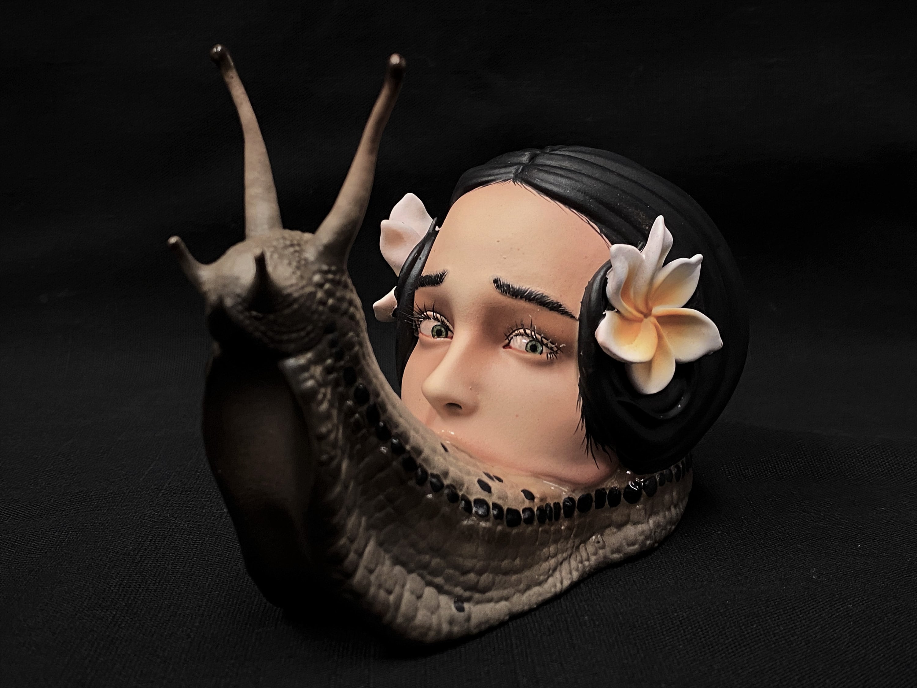 Junji Ito Collection - Slug Girl One-off Art Statue 伊藤潤二 : なめくじ少女 完成品 ...