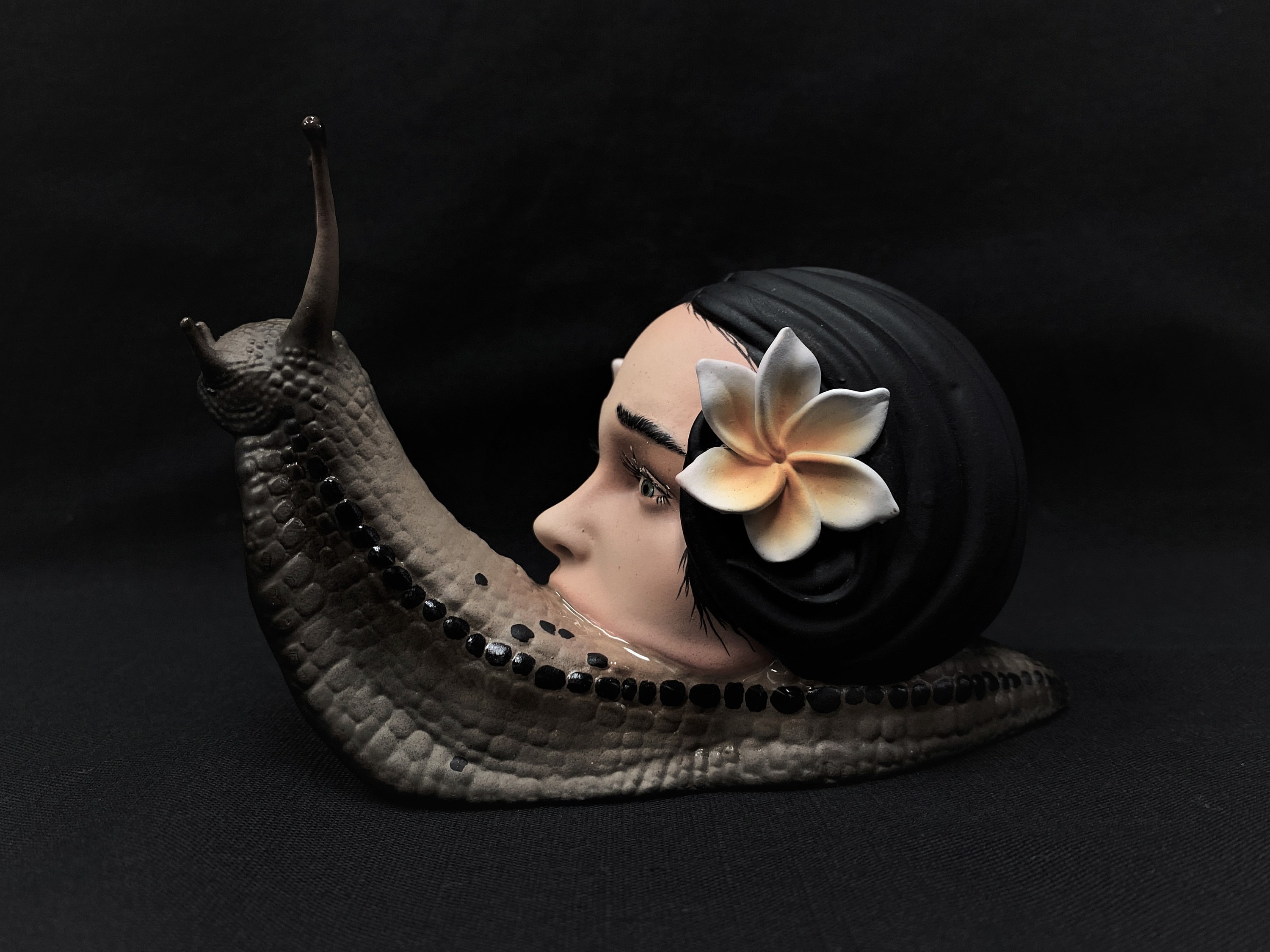 Junji Ito Collection - Slug Girl One-off Art Statue 伊藤潤二 : なめくじ少女 完成品 ...