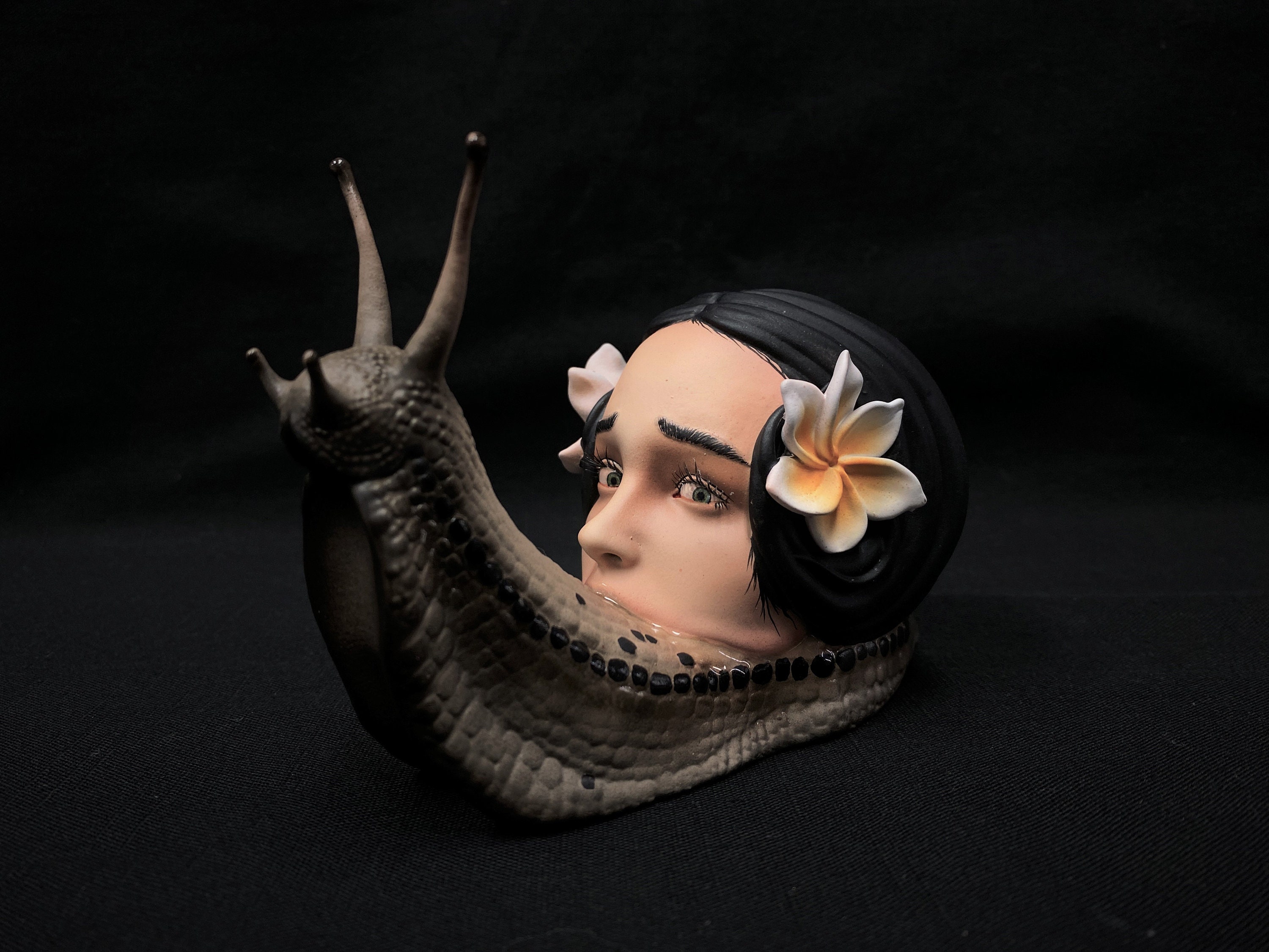 Junji Ito Collection - Slug Girl One-off Art Statue 伊藤潤二 : なめくじ少女 完成品 ...