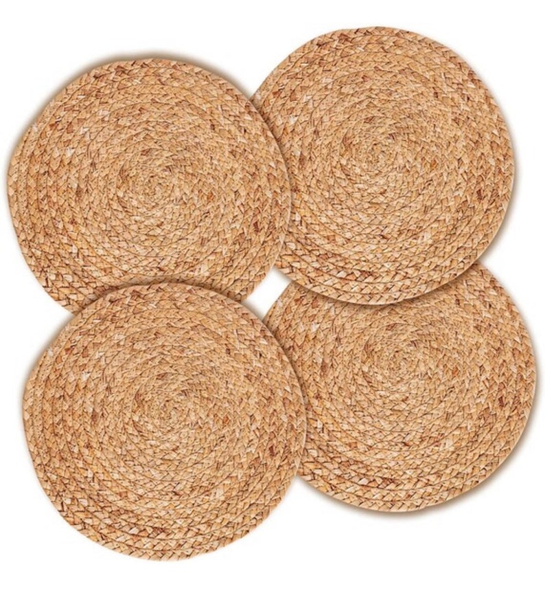 Woven Placemats Natural Wicker Placemat Set of 4 Pcs 11.8 - Etsy
