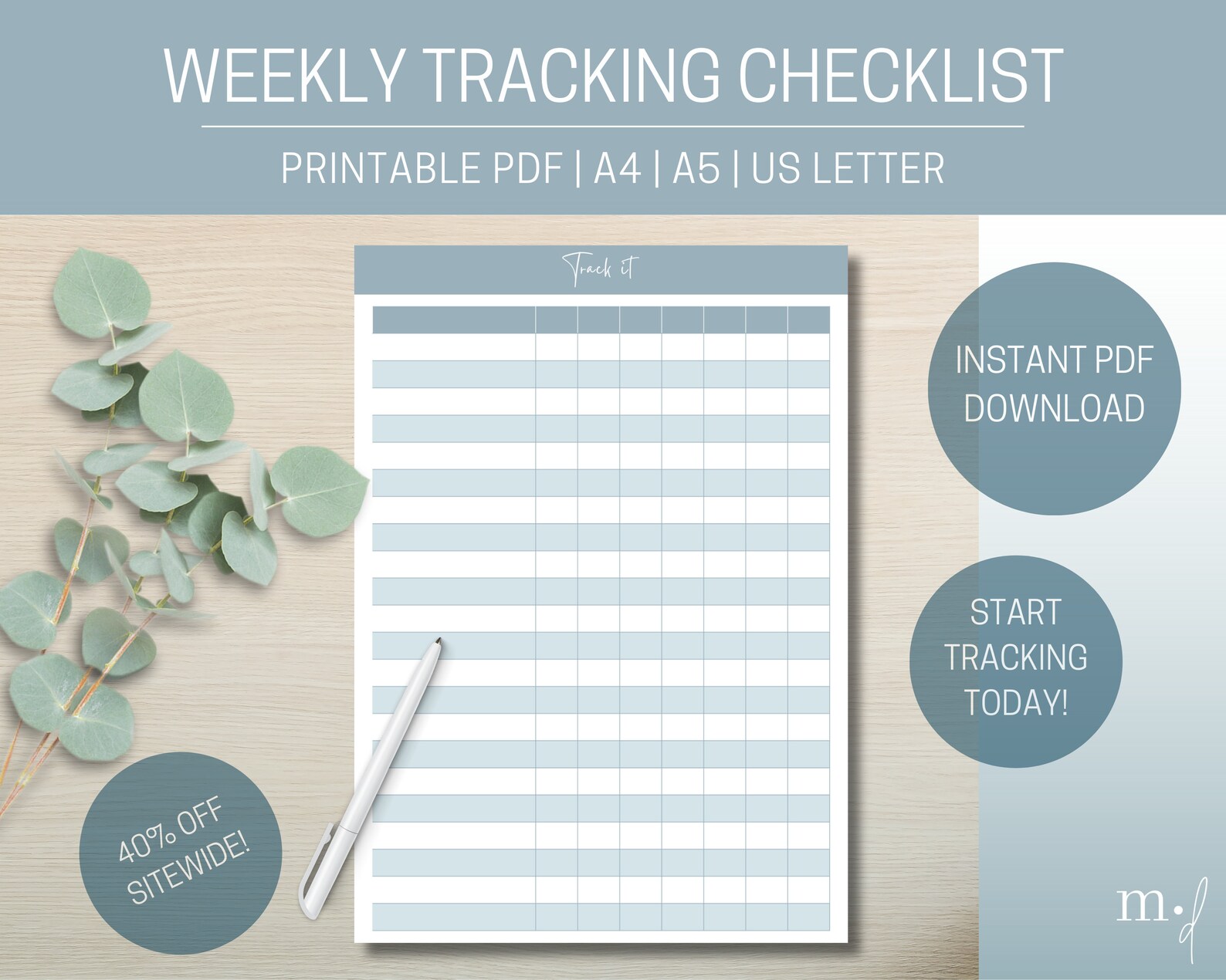 Weekly Checklist, Daily Checklist, Cleaning Checklist, Fitness Tracker ...