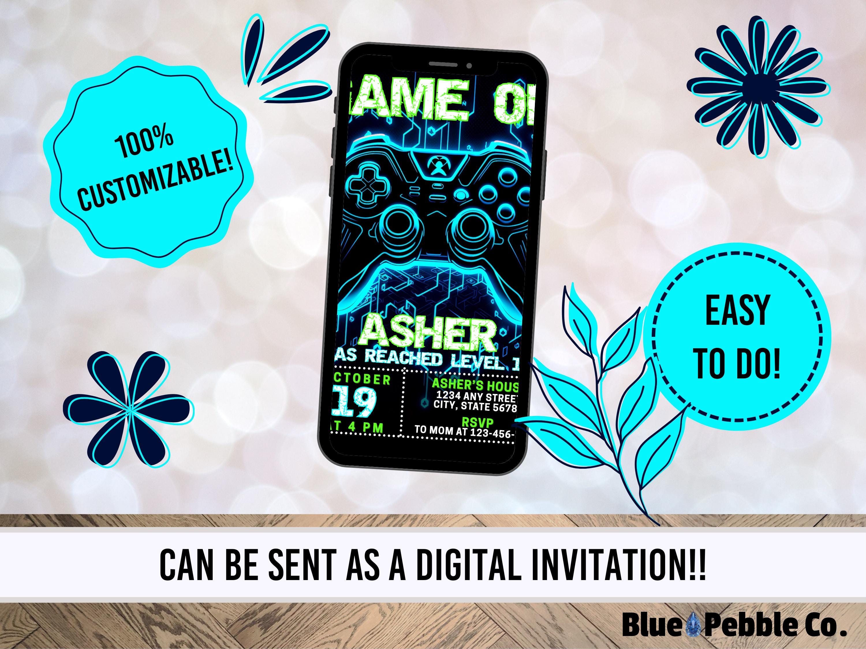 Game on Birthday Invitation Template | Video Game Party Invite ...