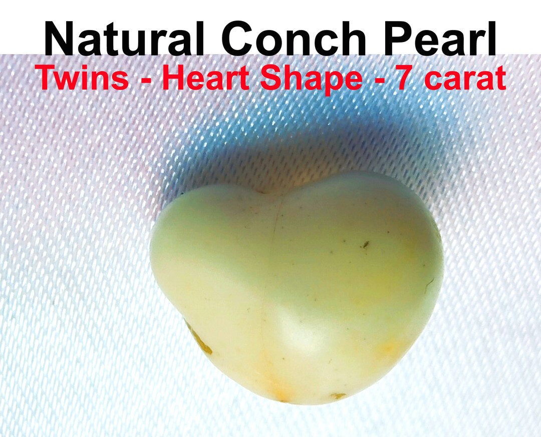 Natural Conch Pearl - Twins - Heart Shape - 7 Carat - Etsy