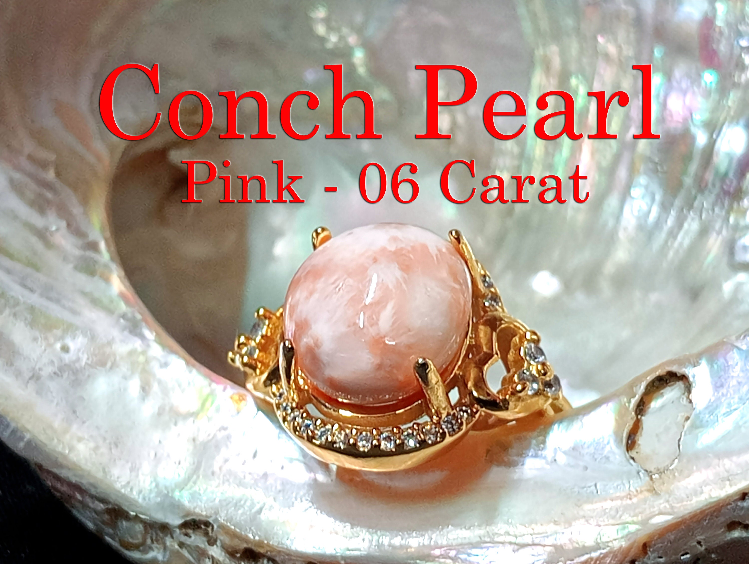 Pink Conch Pearl Ring - 6ct - Rare - Etsy