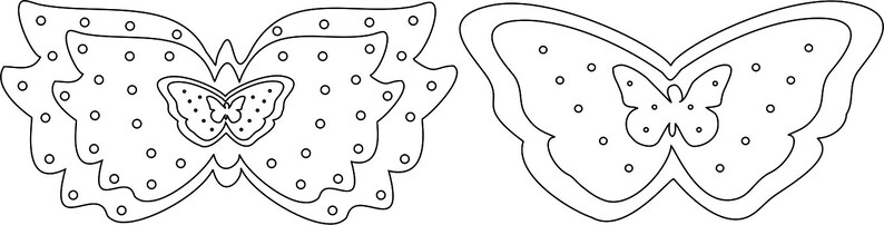 Original Two Butterfly Drawing in Coreldraw Software for Artwork - Etsy