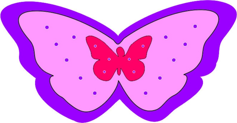 Original Two Butterfly Drawing in Coreldraw Software for Artwork - Etsy