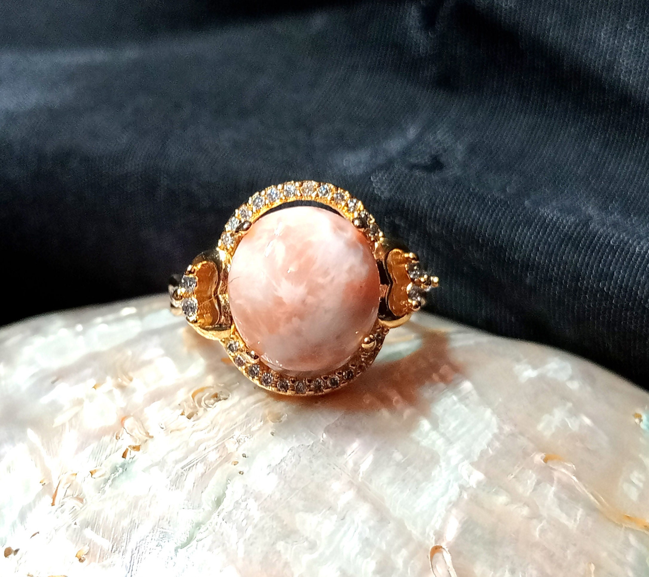 Pink Conch Pearl Ring - 6ct - Rare - Etsy
