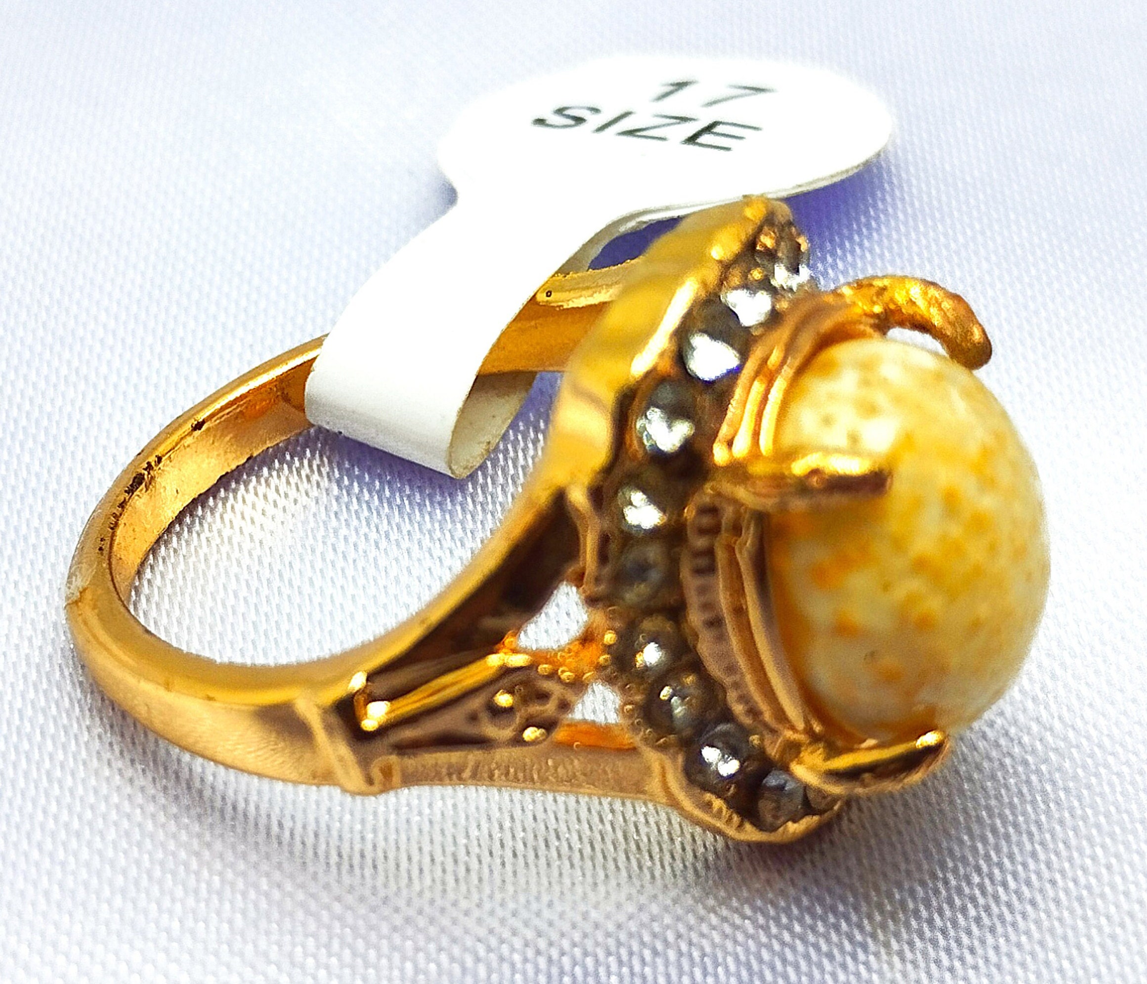 Natural Melo Melo Pearl Ring Semi Oval 5ct - Etsy