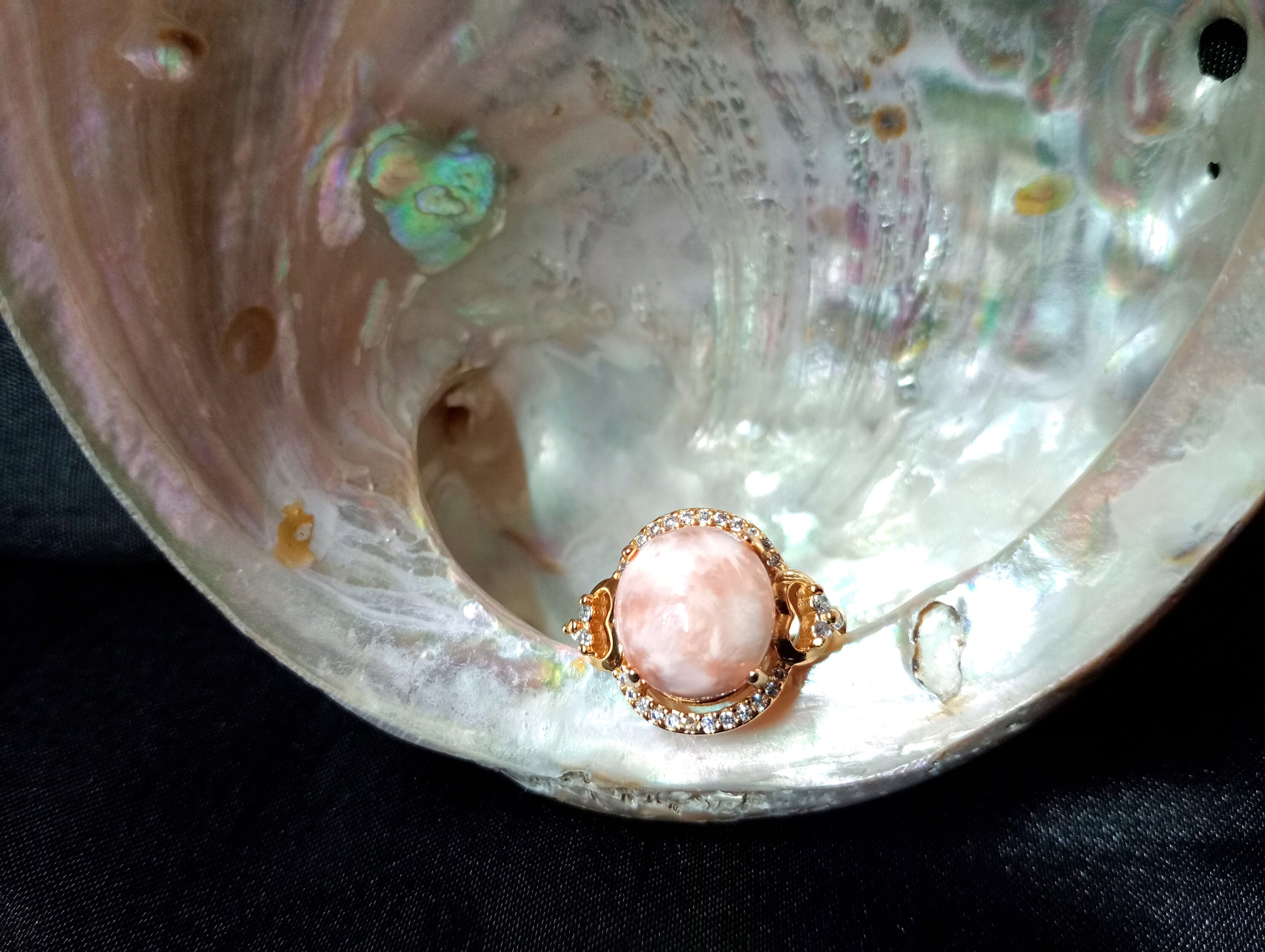 Pink Conch Pearl Ring - 6ct - Rare - Etsy