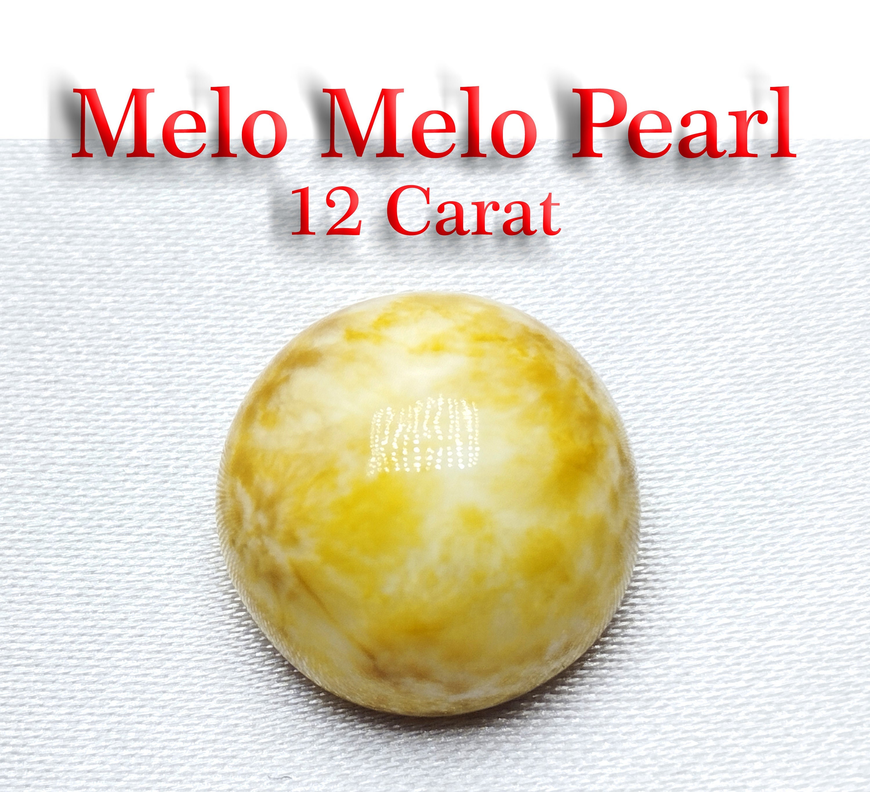 Naturliche Melo Melo Perle 12ct Seltenste Perle Etsy