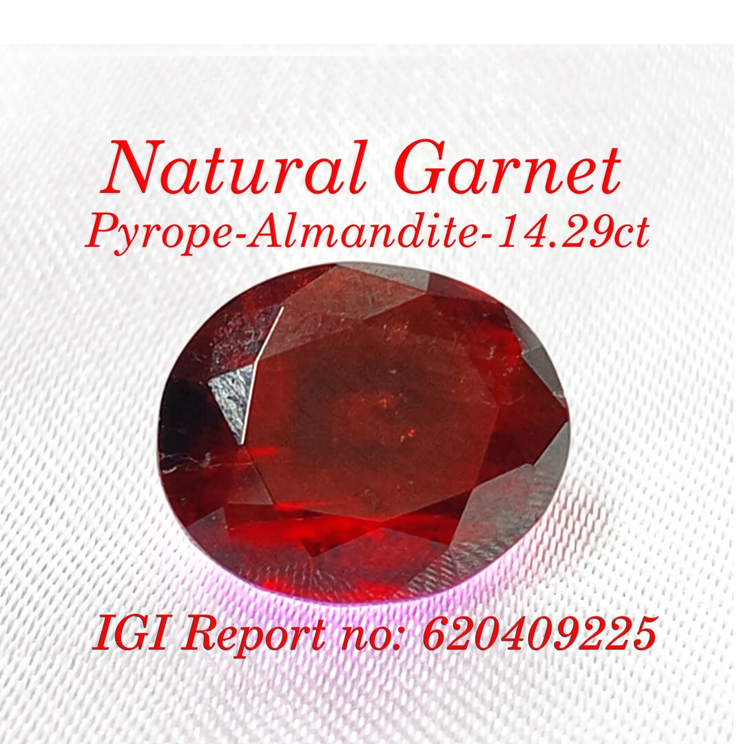 IGI - Garnet Pyrope- Almandite (rhodolite) - 14.29ct - Etsy