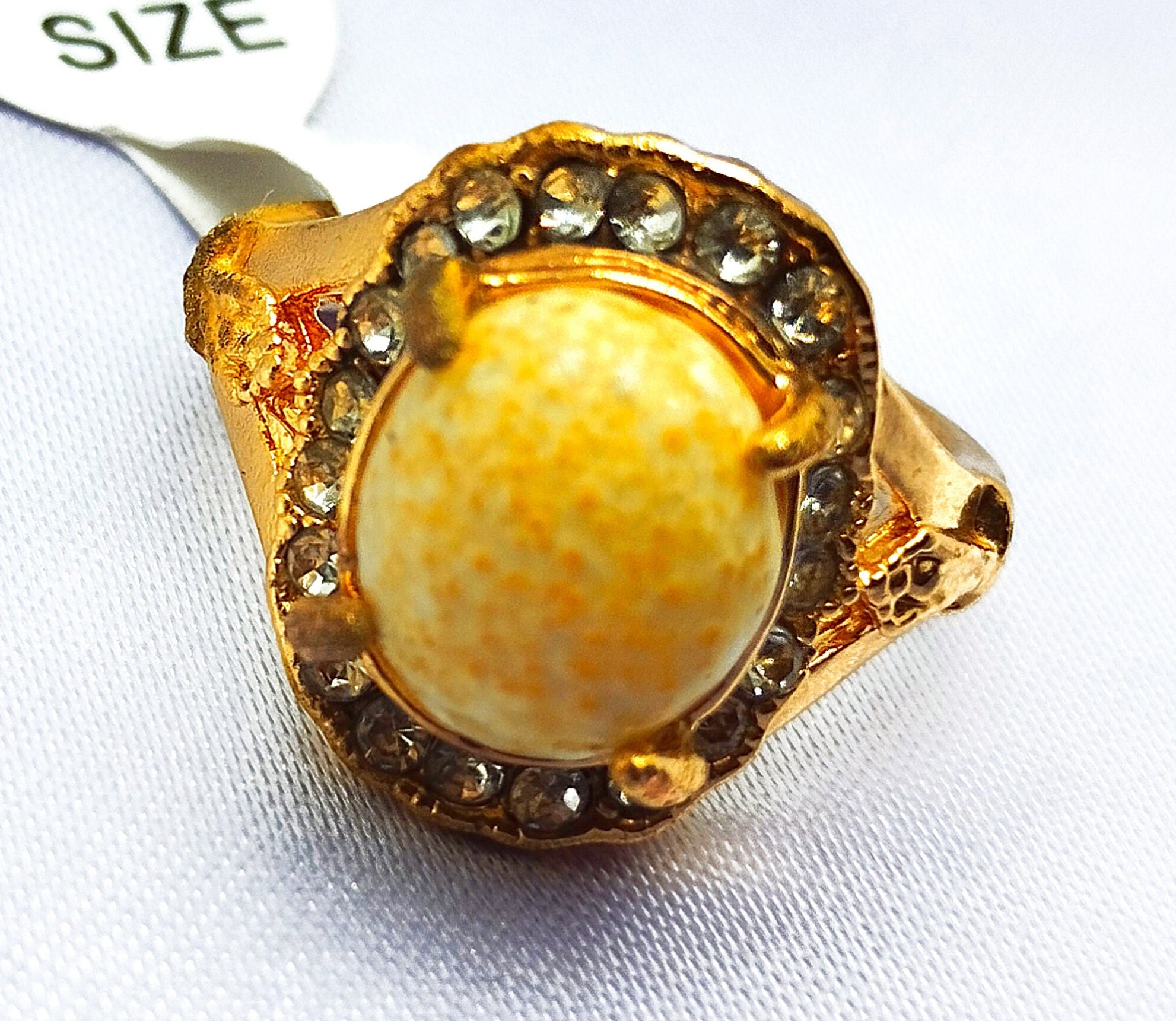 Natural Melo Melo Pearl Ring Semi Oval 5ct - Etsy