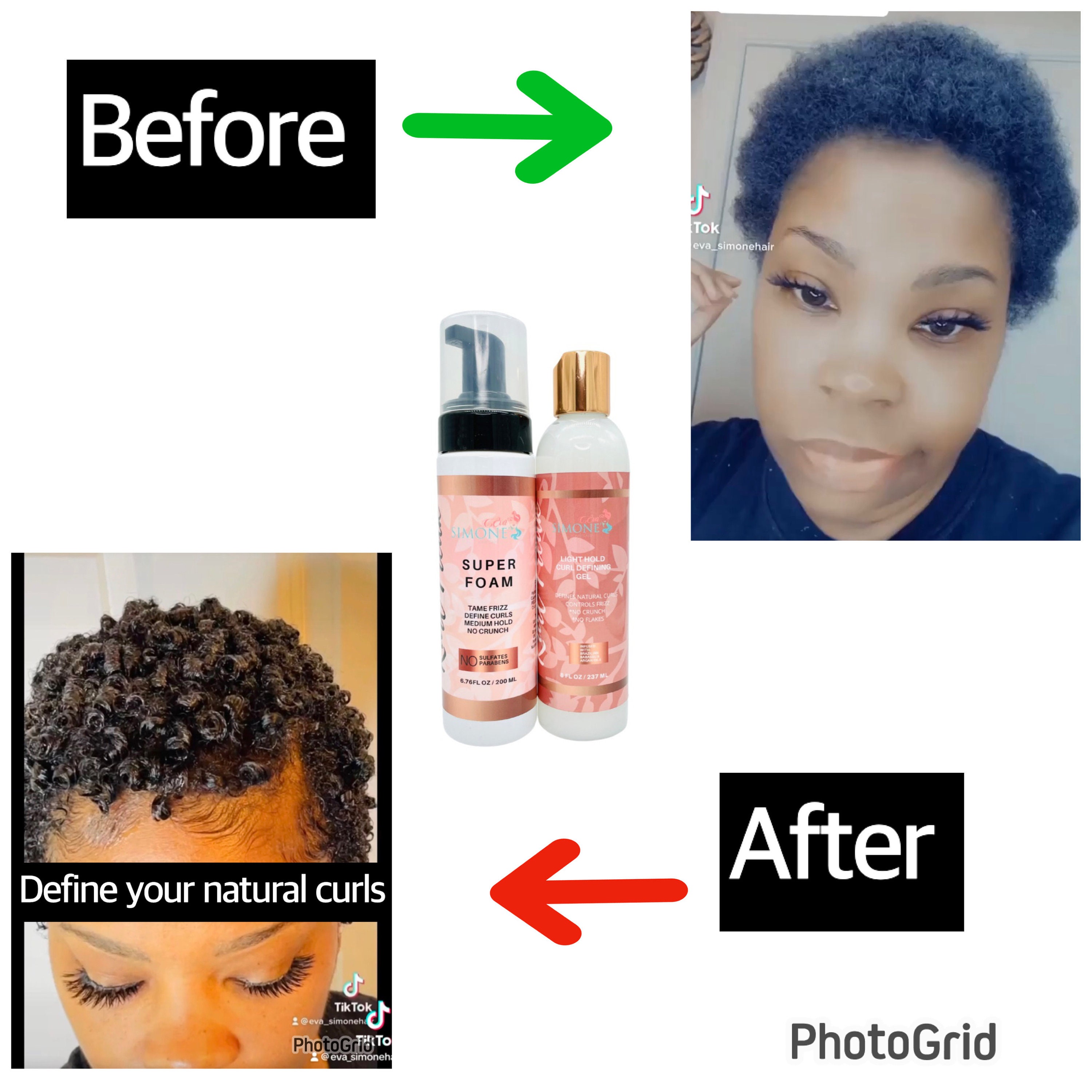 Curl Defining Foam/gel Set - Etsy