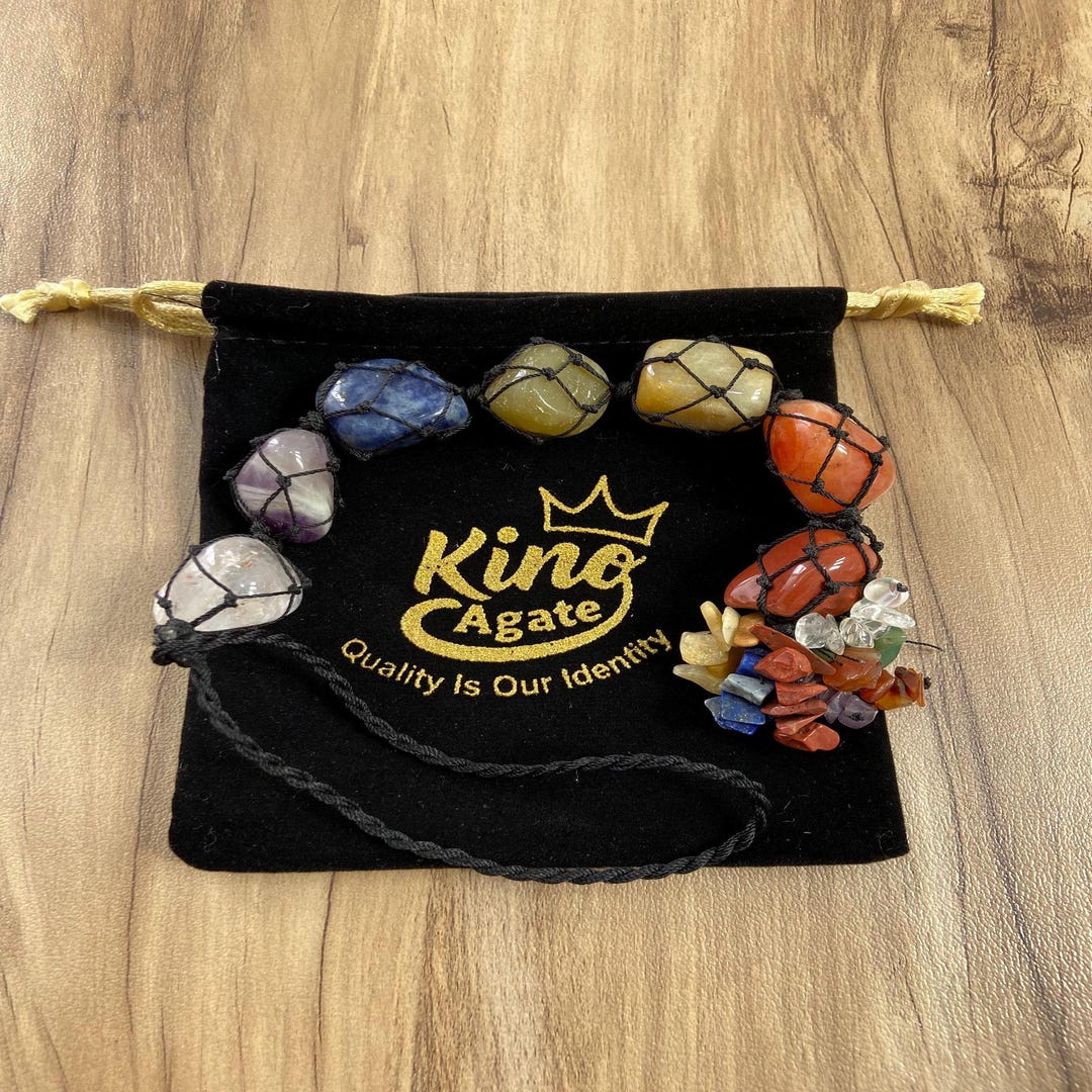 Seven Chakra Crystal Hanger – Tumbled Stone Reiki Healing Decor, Wall ...