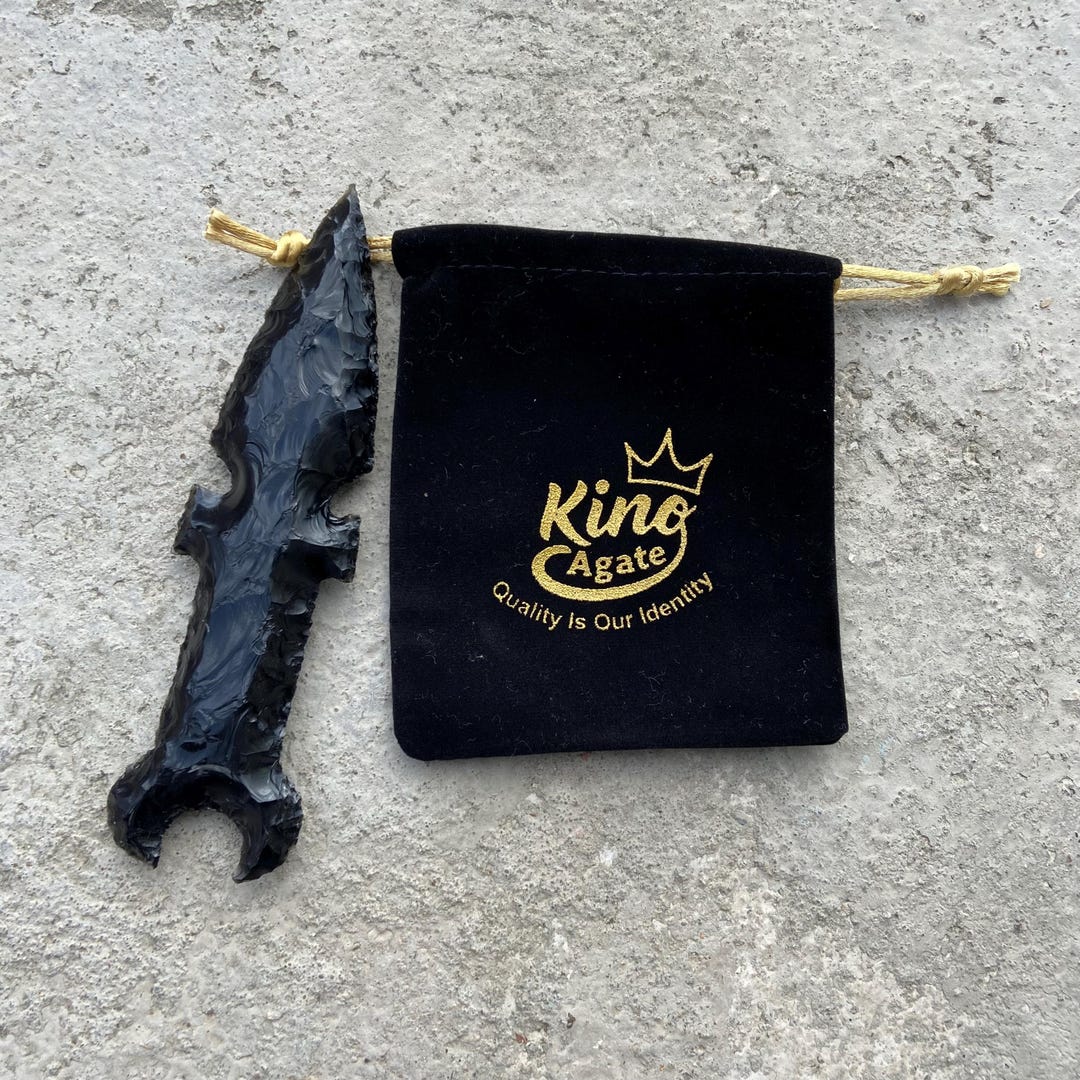 Black Obsidian Knife | Handmade Volcanic Glass Blade for Ritual ...